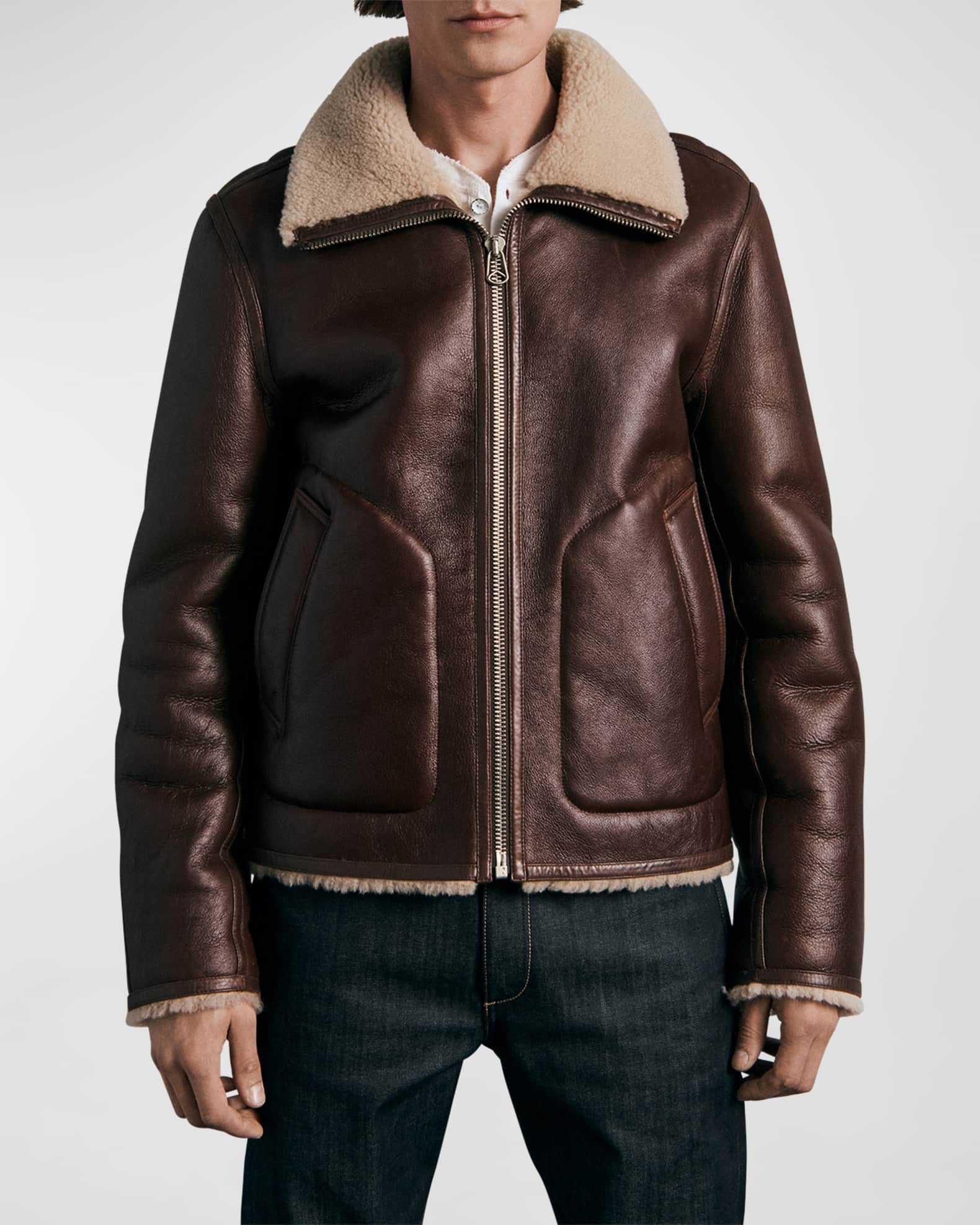 Rag & Bone Men's Stanley Shearling Jacket | Neiman Marcus