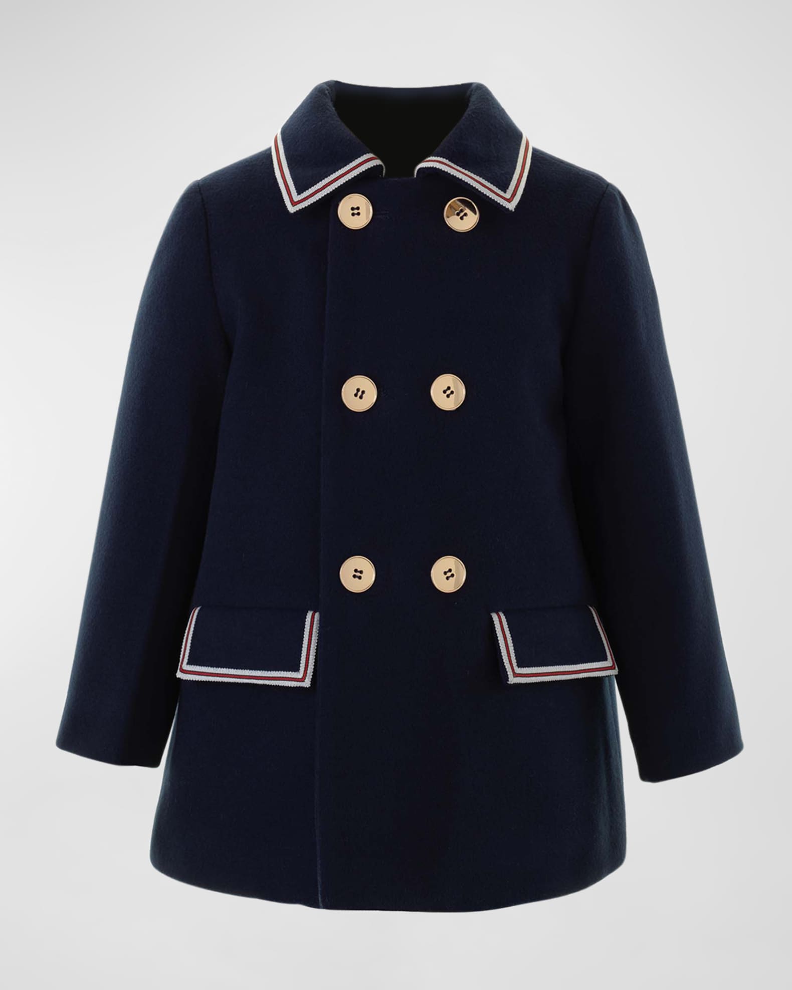 Rachel Riley Boy's Double Breasted Coat, Size 2-10 | Neiman Marcus