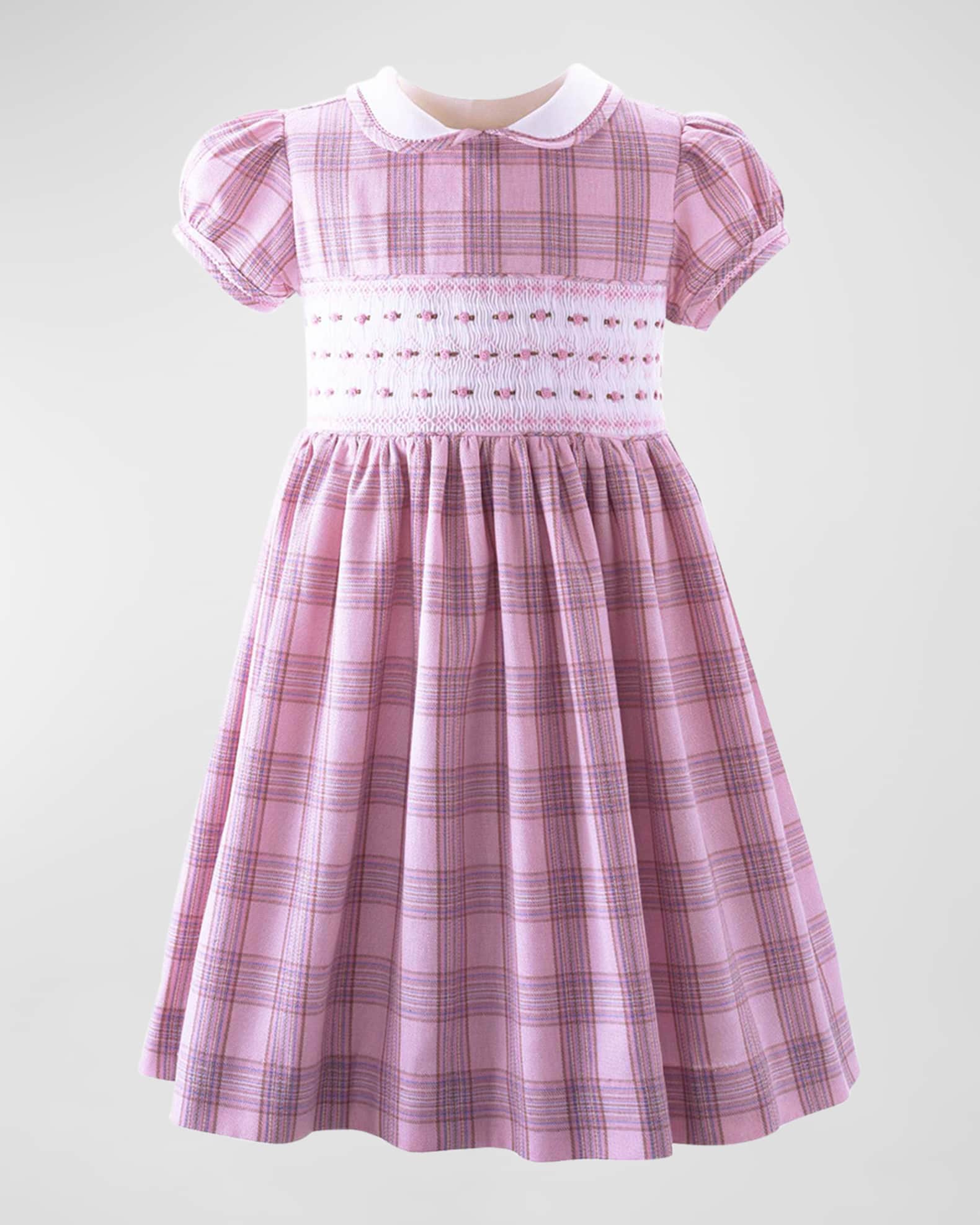 Rachel Riley Girl's Smocked Tartan-Print Dress, Size 2-10 | Neiman Marcus