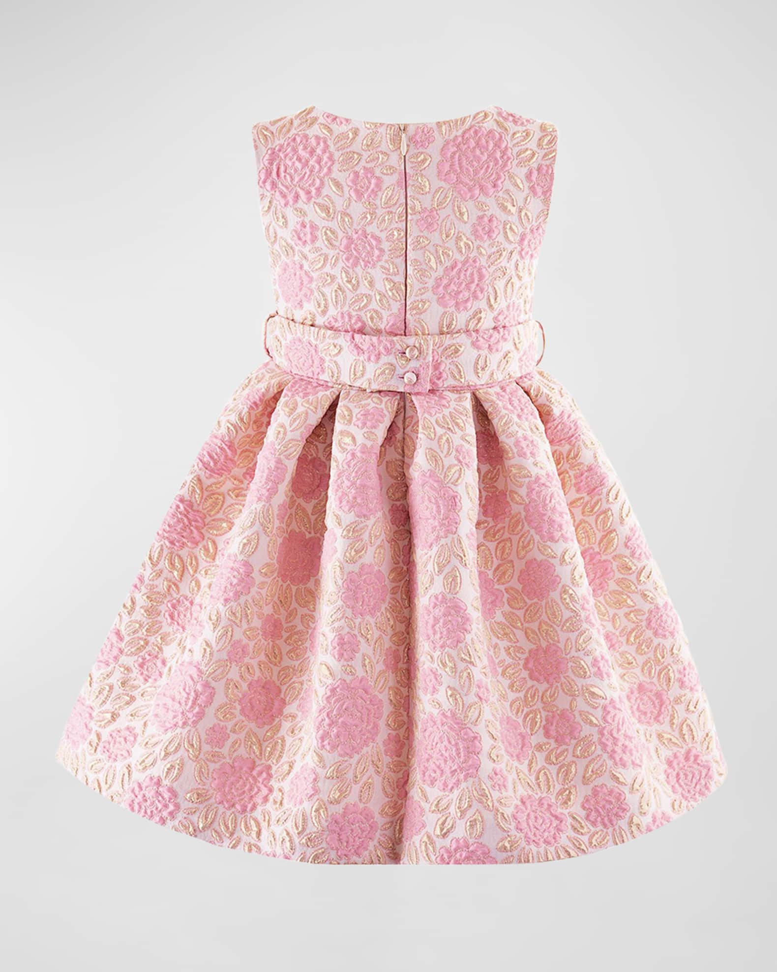 Rachel Riley Girl's Sparkle Floral Textured Dress, 2-12 | Neiman Marcus