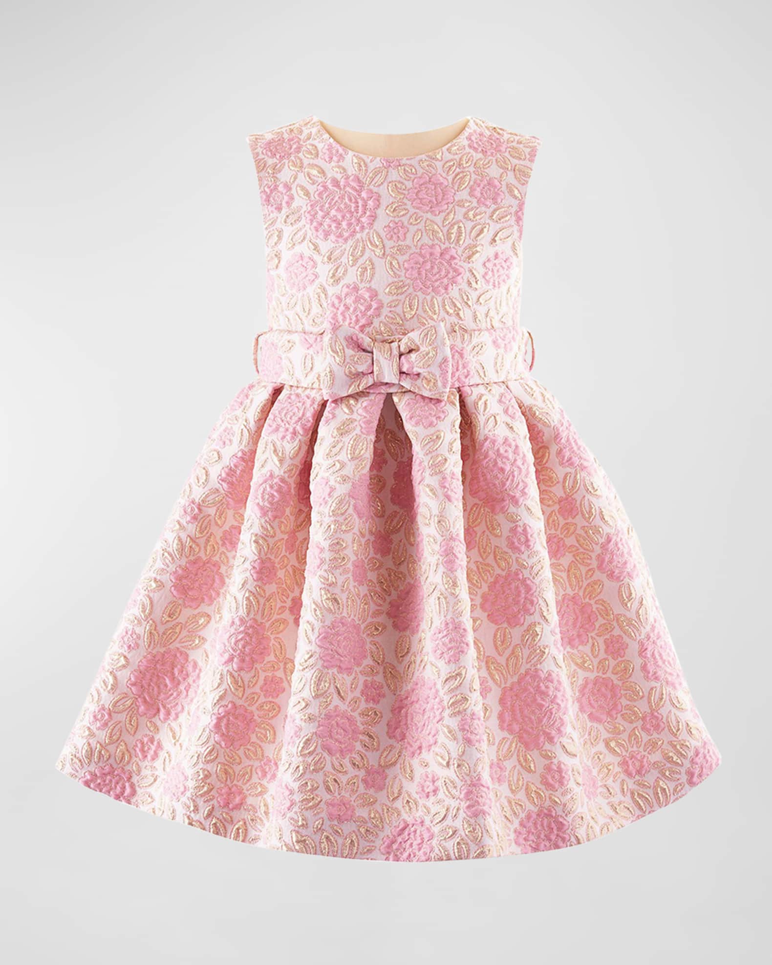 Rachel Riley Girl's Sparkle Floral Textured Dress, 2-12 | Neiman Marcus