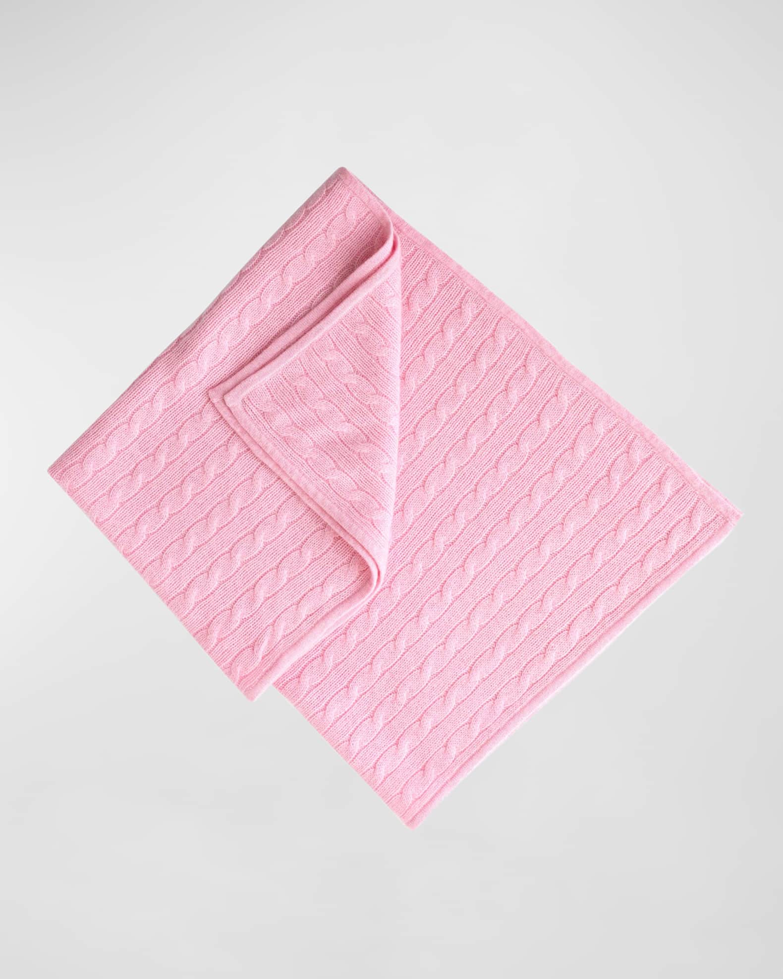 Rachel Riley Girl's Cashmere Cable Knit Blanket | Neiman Marcus
