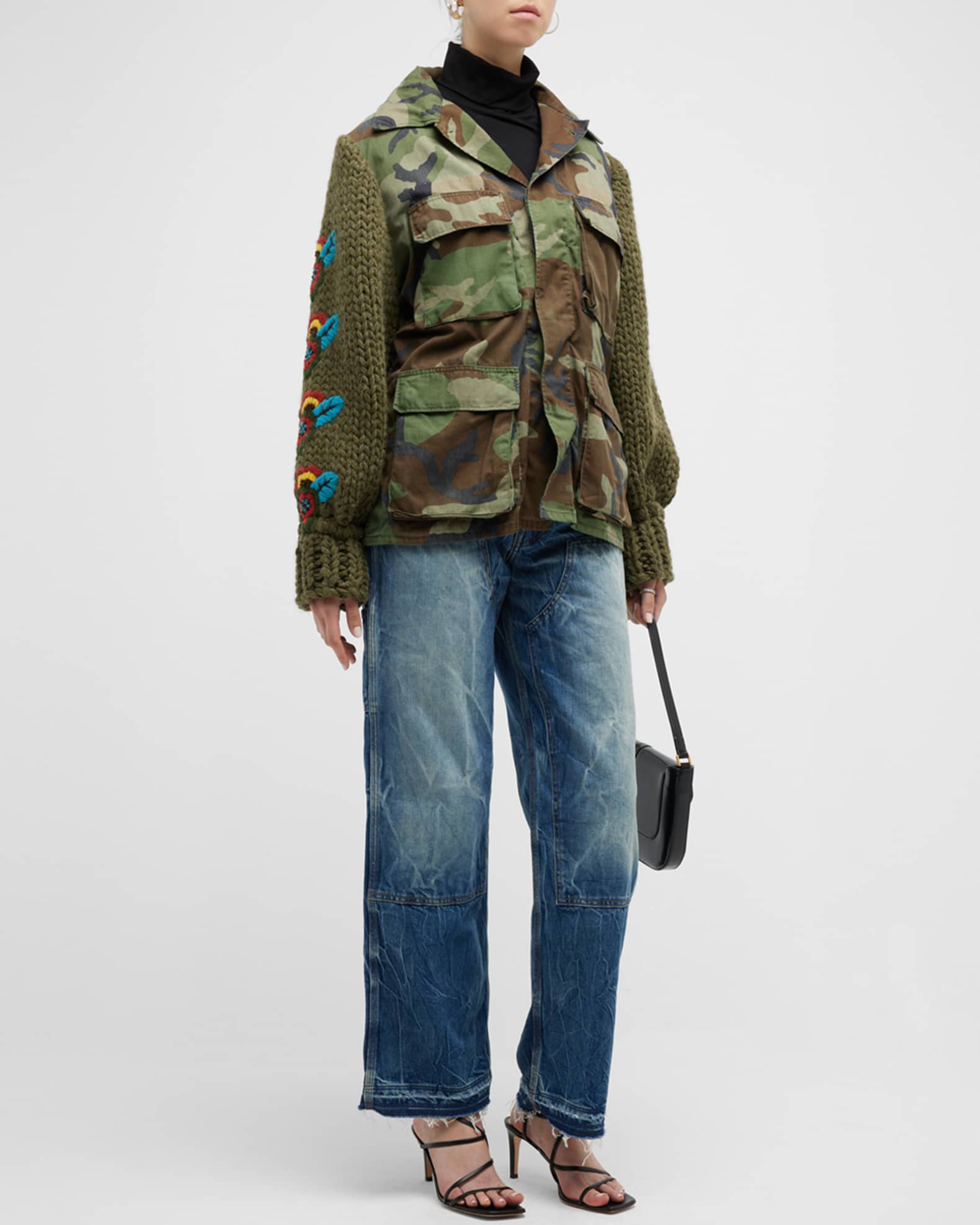 Tu Lize Upcycled Embroidered Military Jacket | Neiman Marcus