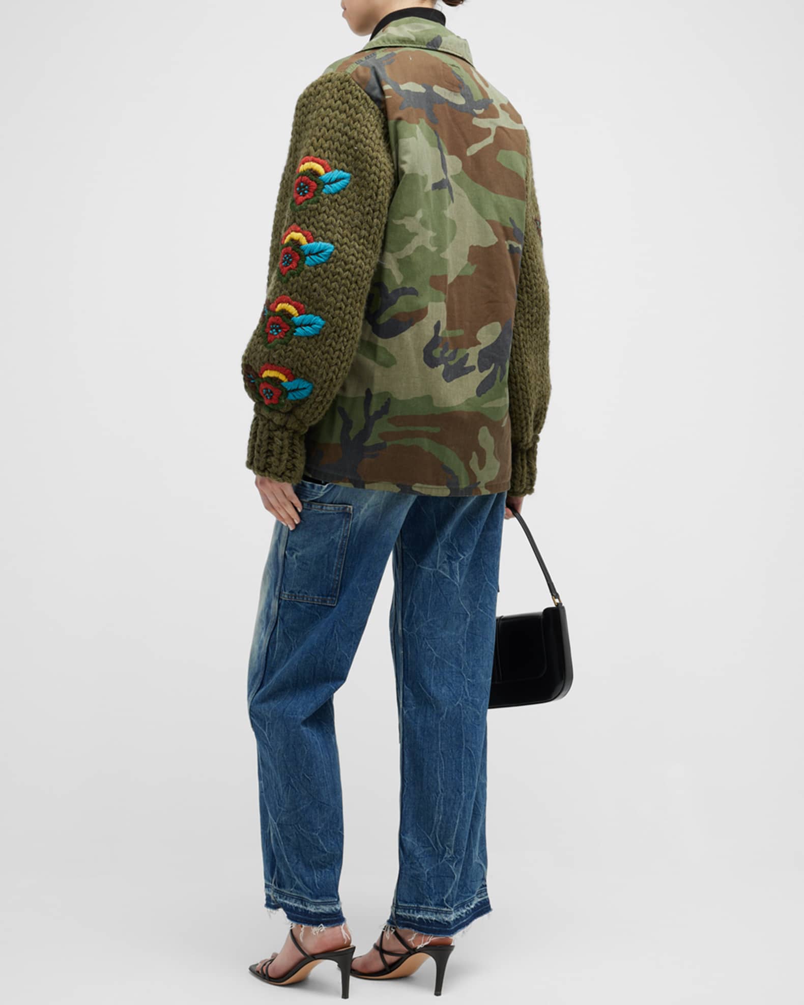 Tu Lize Upcycled Embroidered Military Jacket | Neiman Marcus