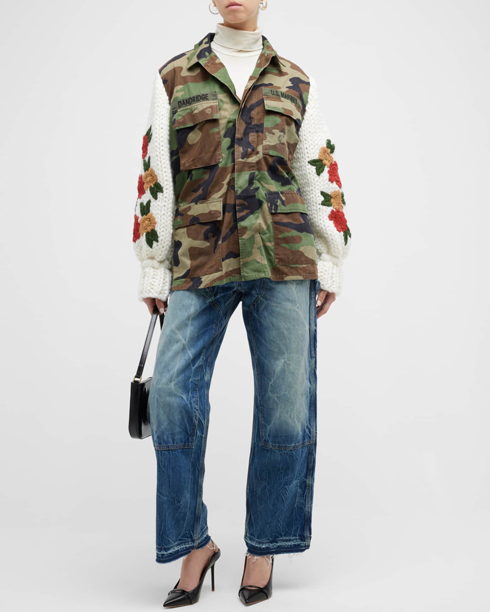 Tu Lize Upcycled Embroidered Military Jacket | Neiman Marcus