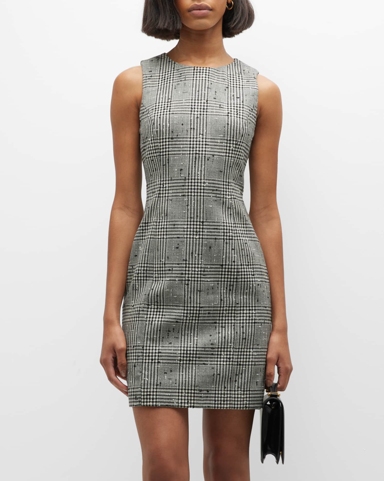 Tove Mila Plaid Mini Sheath Dress | Neiman Marcus
