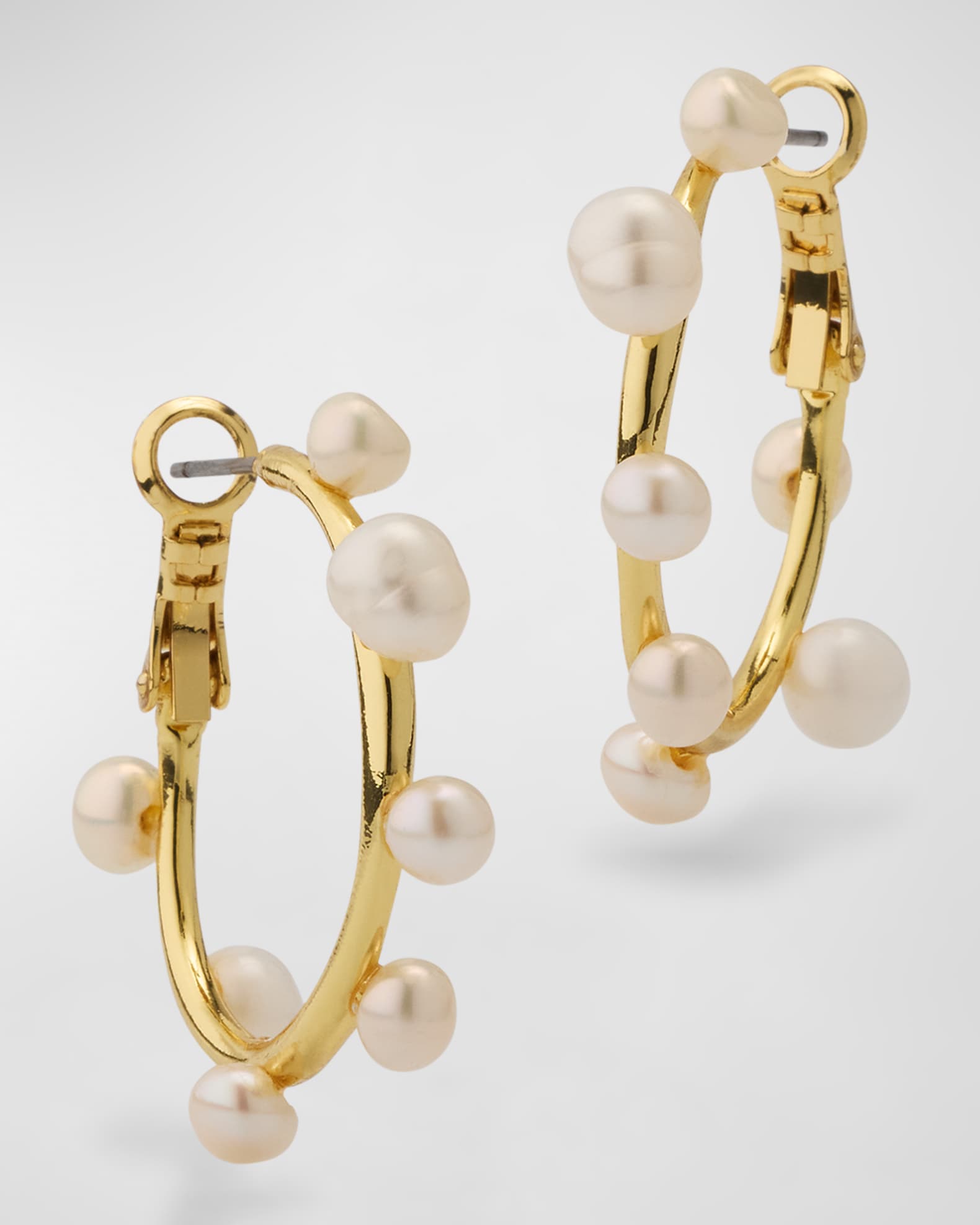 Mignonne Gavigan Mini Isla Pearl Hoop Earrings | Neiman Marcus