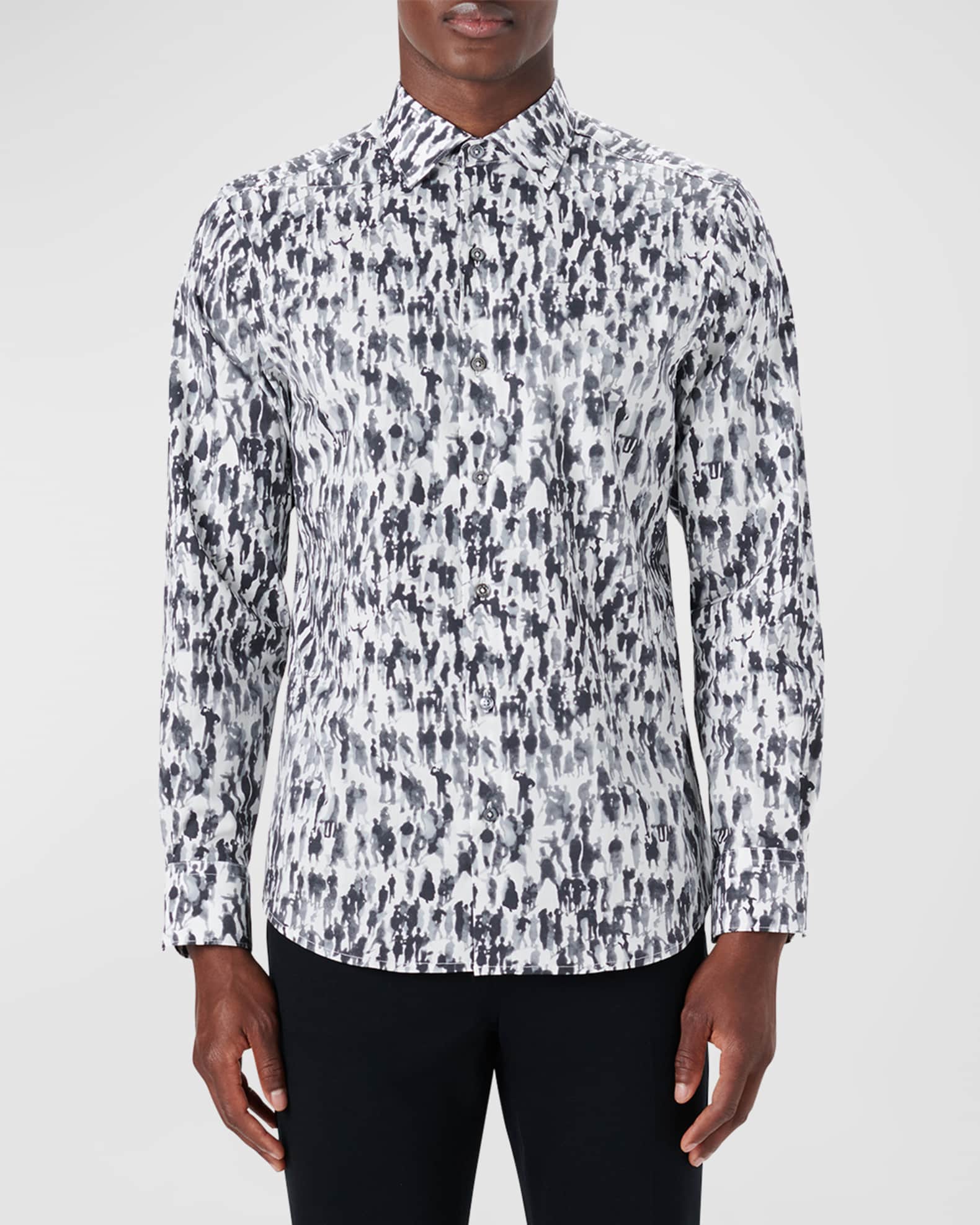 Bugatchi Men's Axel Shaped Sport Shirt | Neiman Marcus
