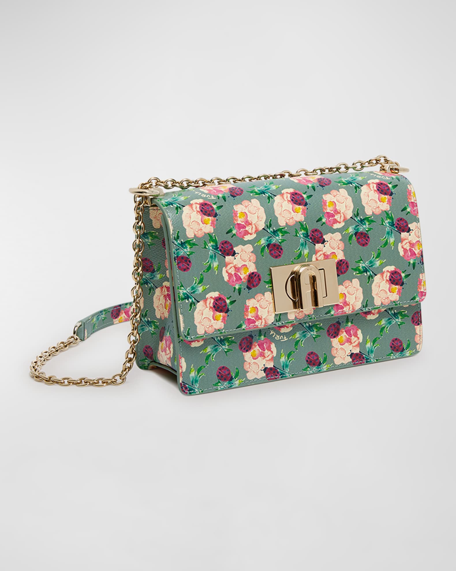 Furla 1927 Mini Ladybug and Flower Printed Crossbody Bag | Neiman Marcus