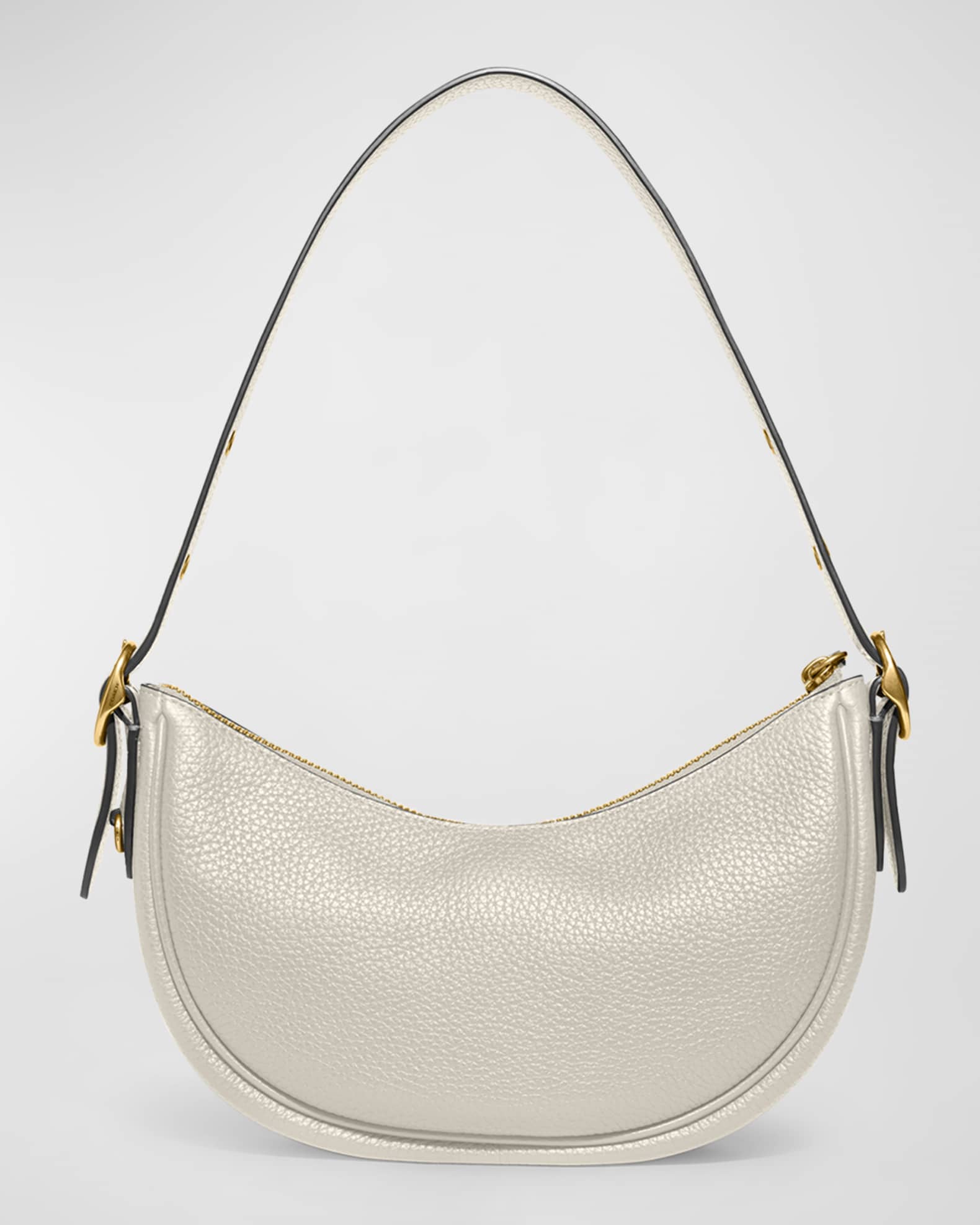 Coach Luna Zip Pebble Leather Shoulder Bag | Neiman Marcus