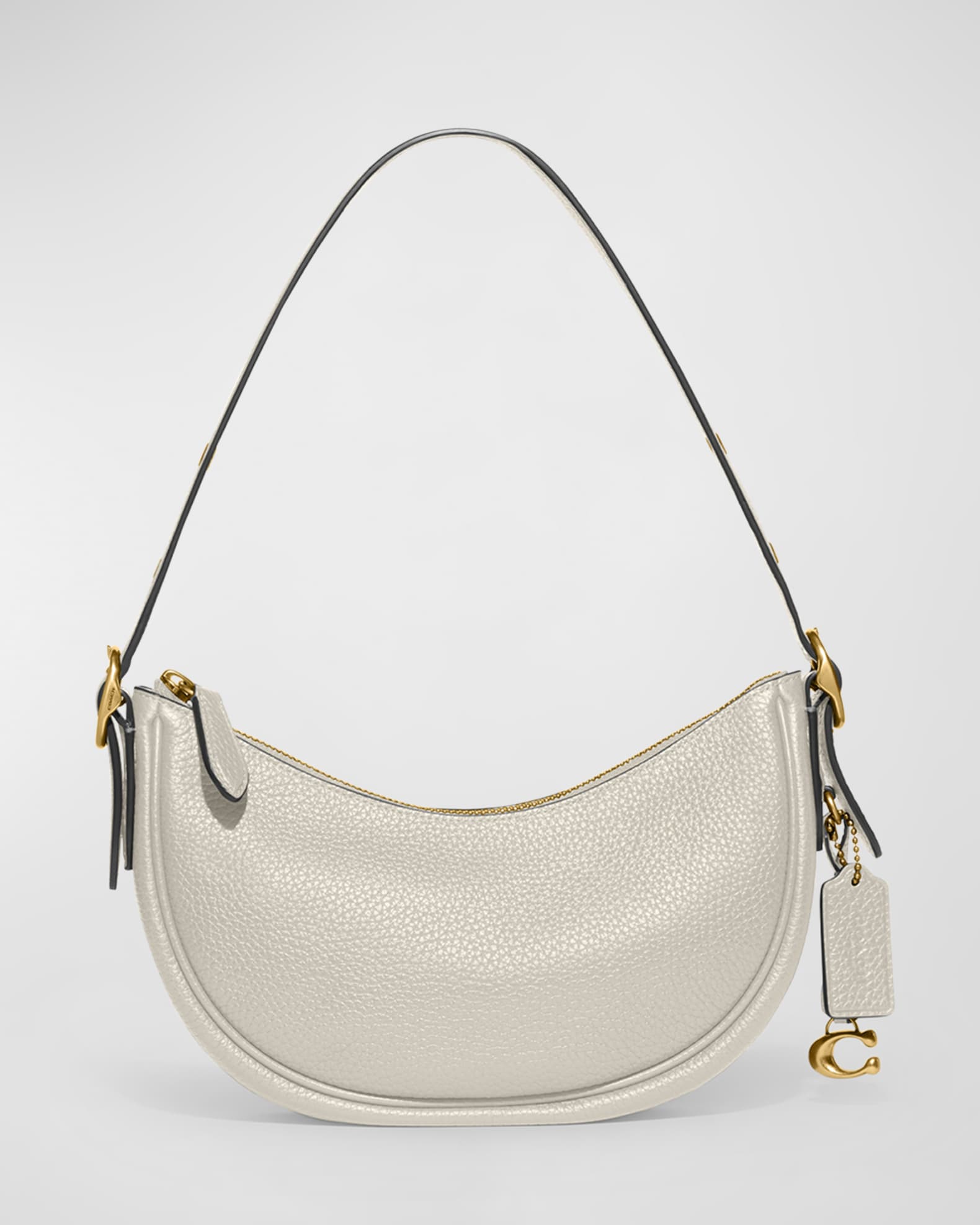 Coach Luna Zip Pebble Leather Shoulder Bag | Neiman Marcus