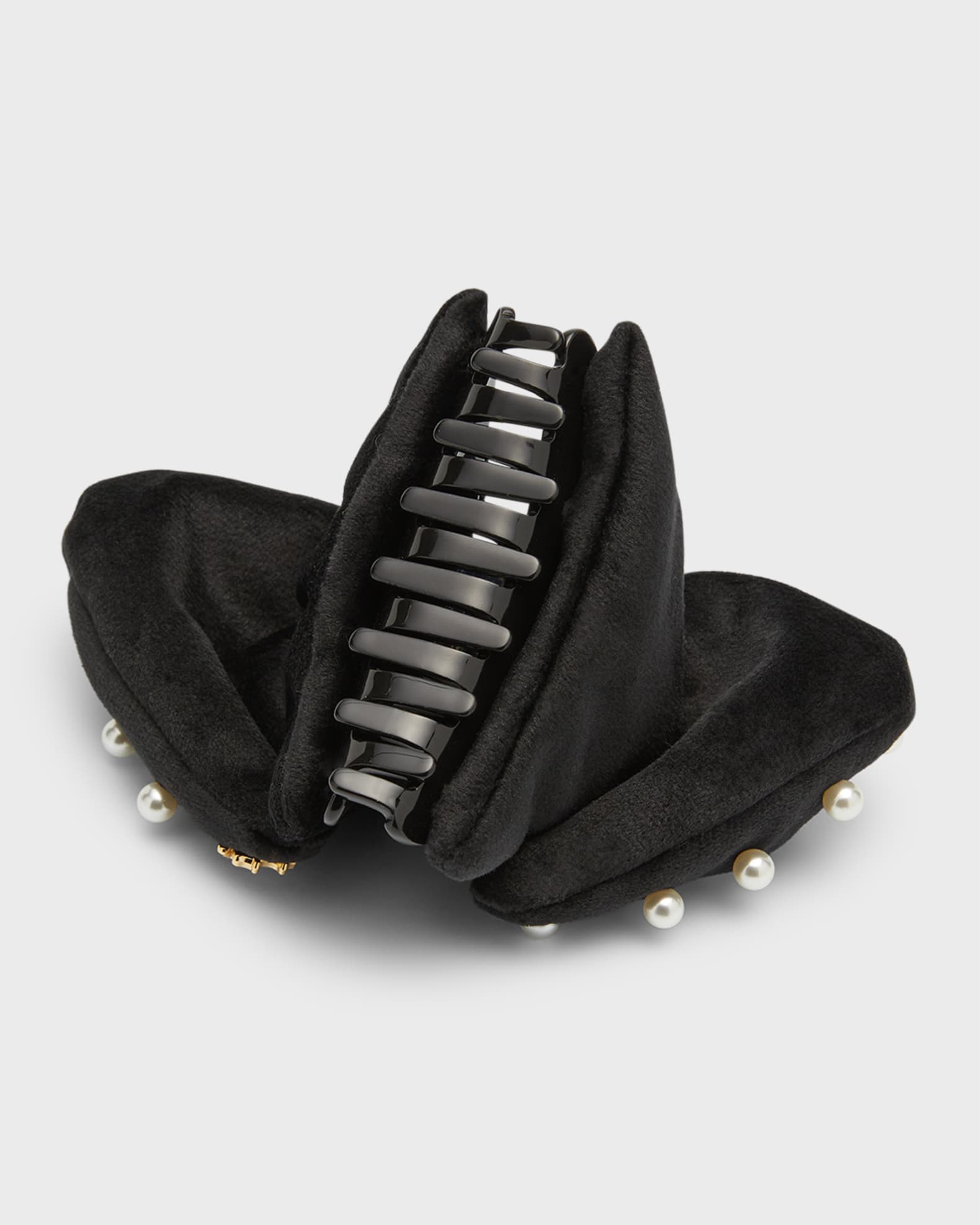 Lele Sadoughi Pearly Velvet Simone Bow Clip | Neiman Marcus