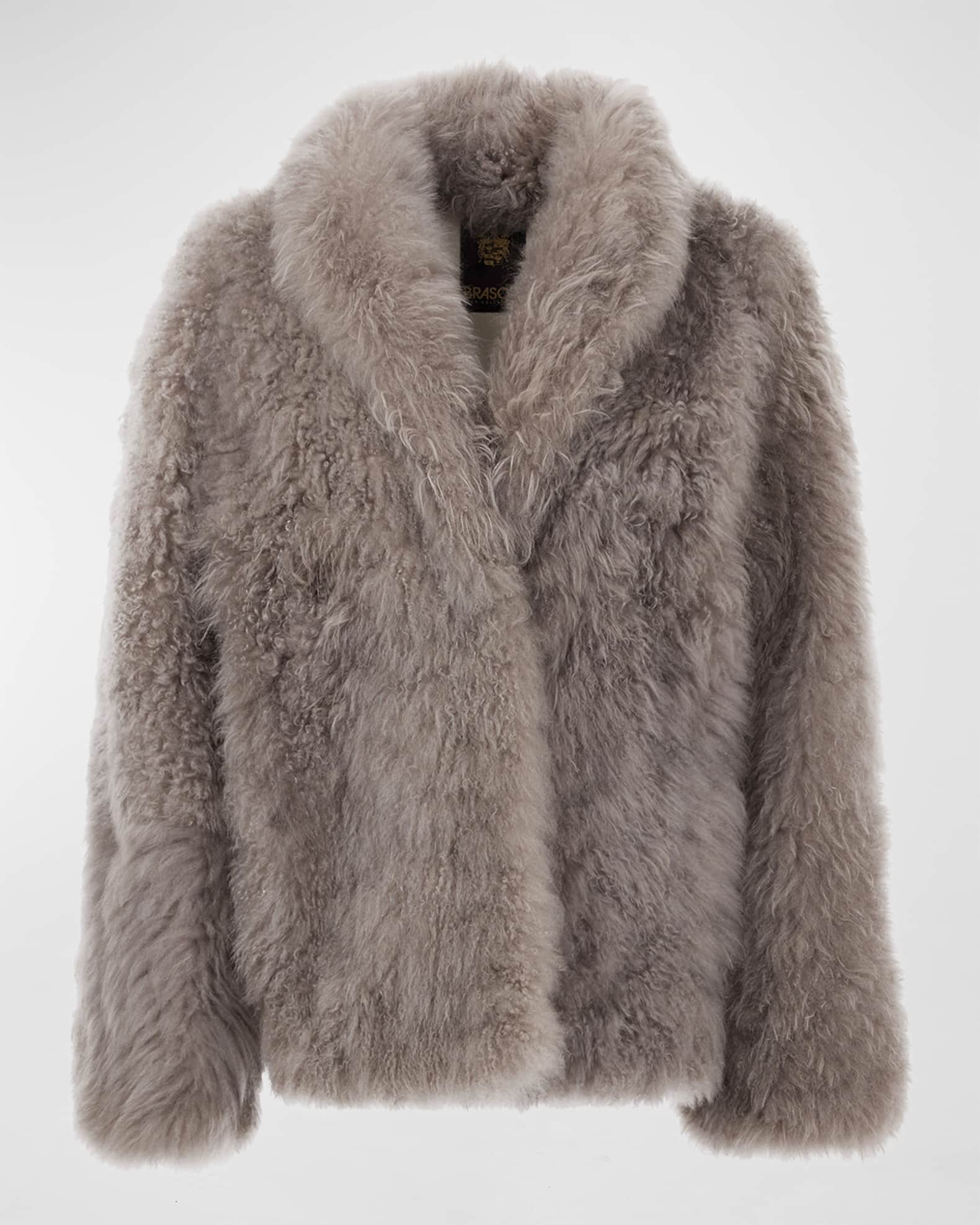 Gorski Belted Cashmere Goat Fur Jacket | Neiman Marcus