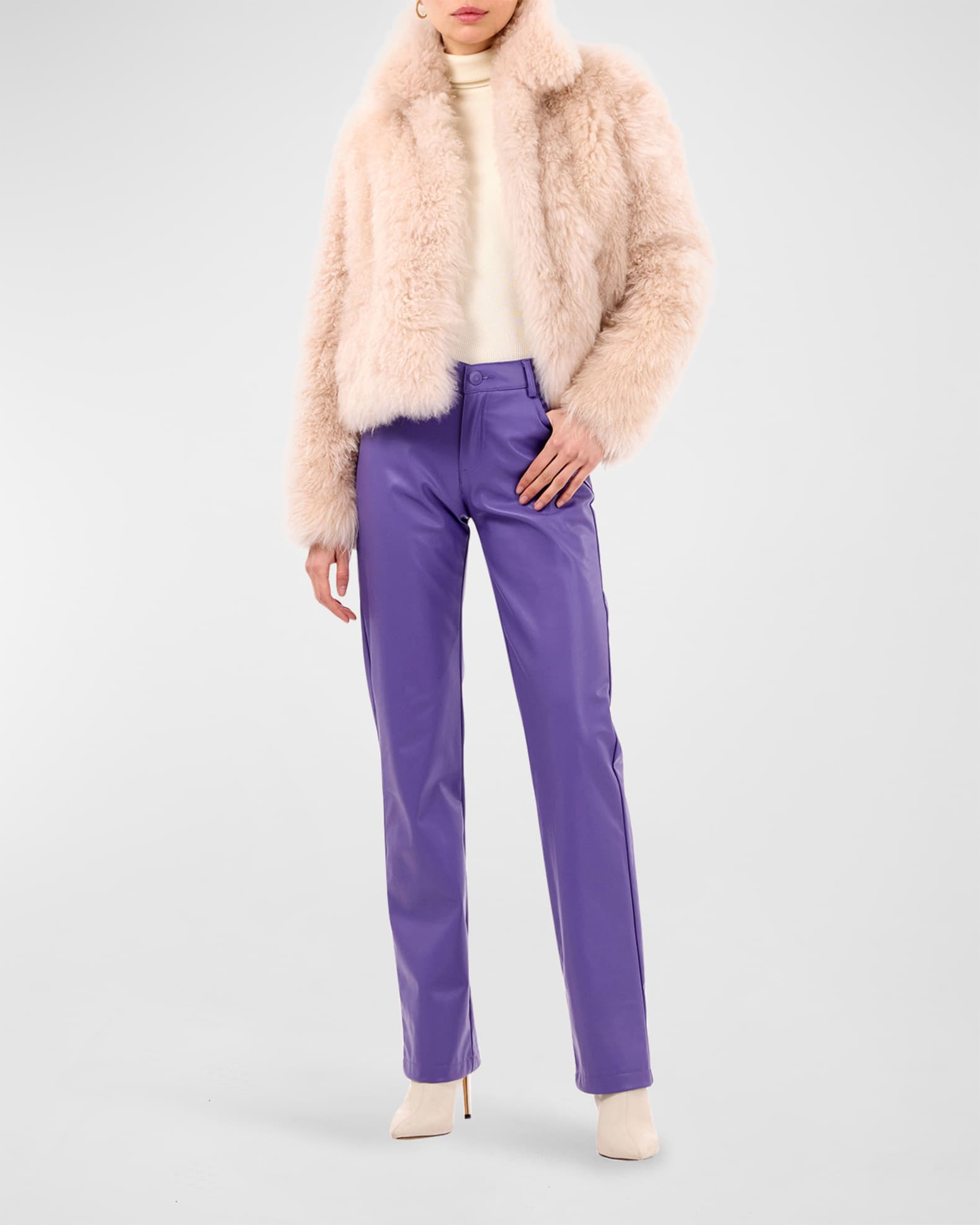Gorski Cashmere Goat Fur Jacket | Neiman Marcus