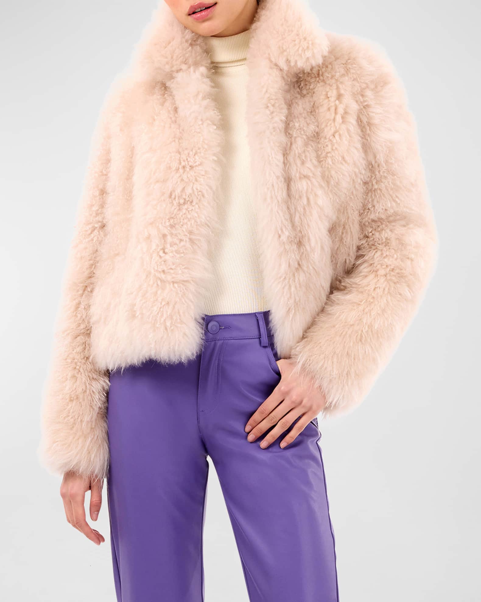 Gorski Cashmere Goat Fur Jacket | Neiman Marcus