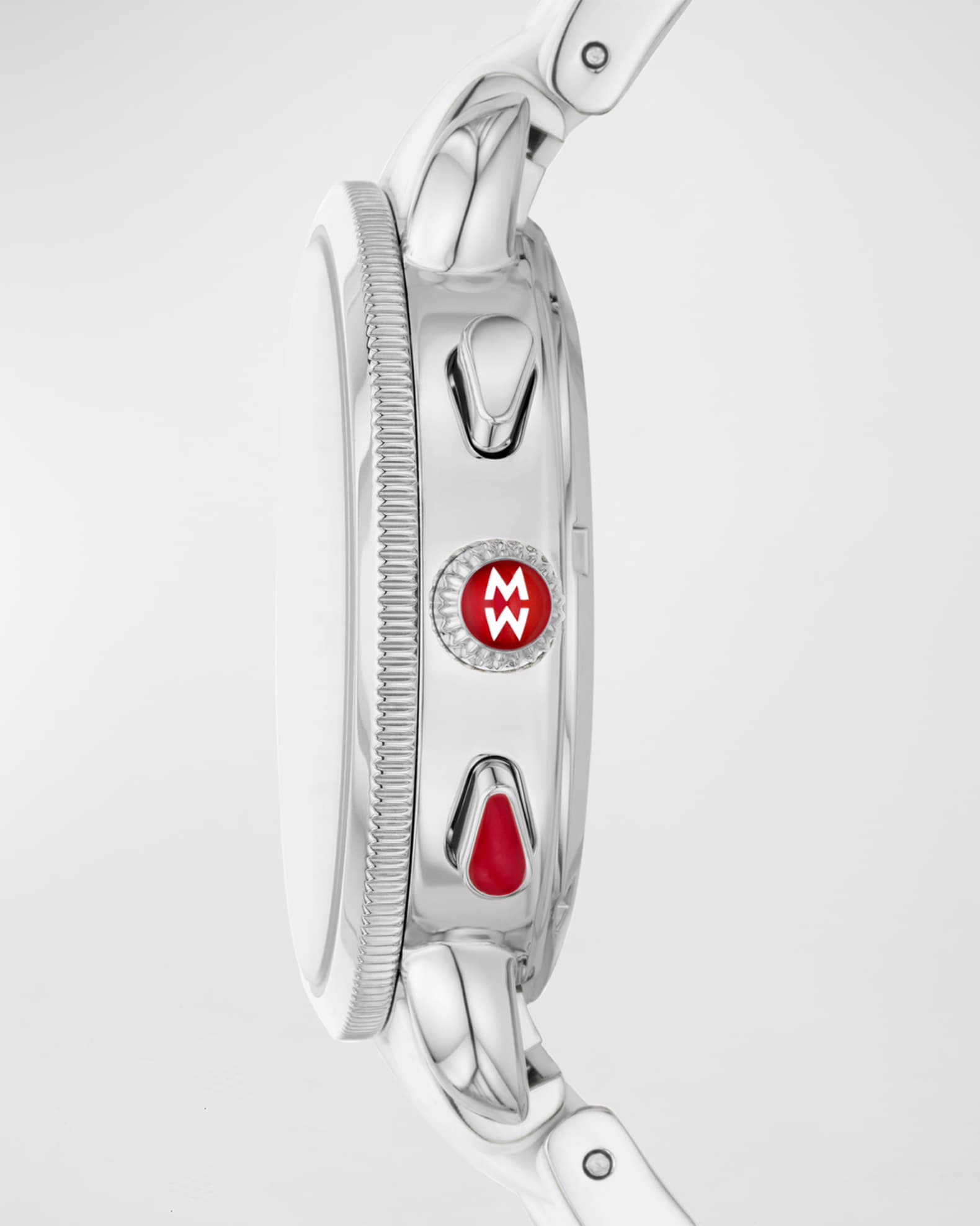 MICHELE Sporty Sport Sail Stainless Steel Watch with Silicone Bracelet ...
