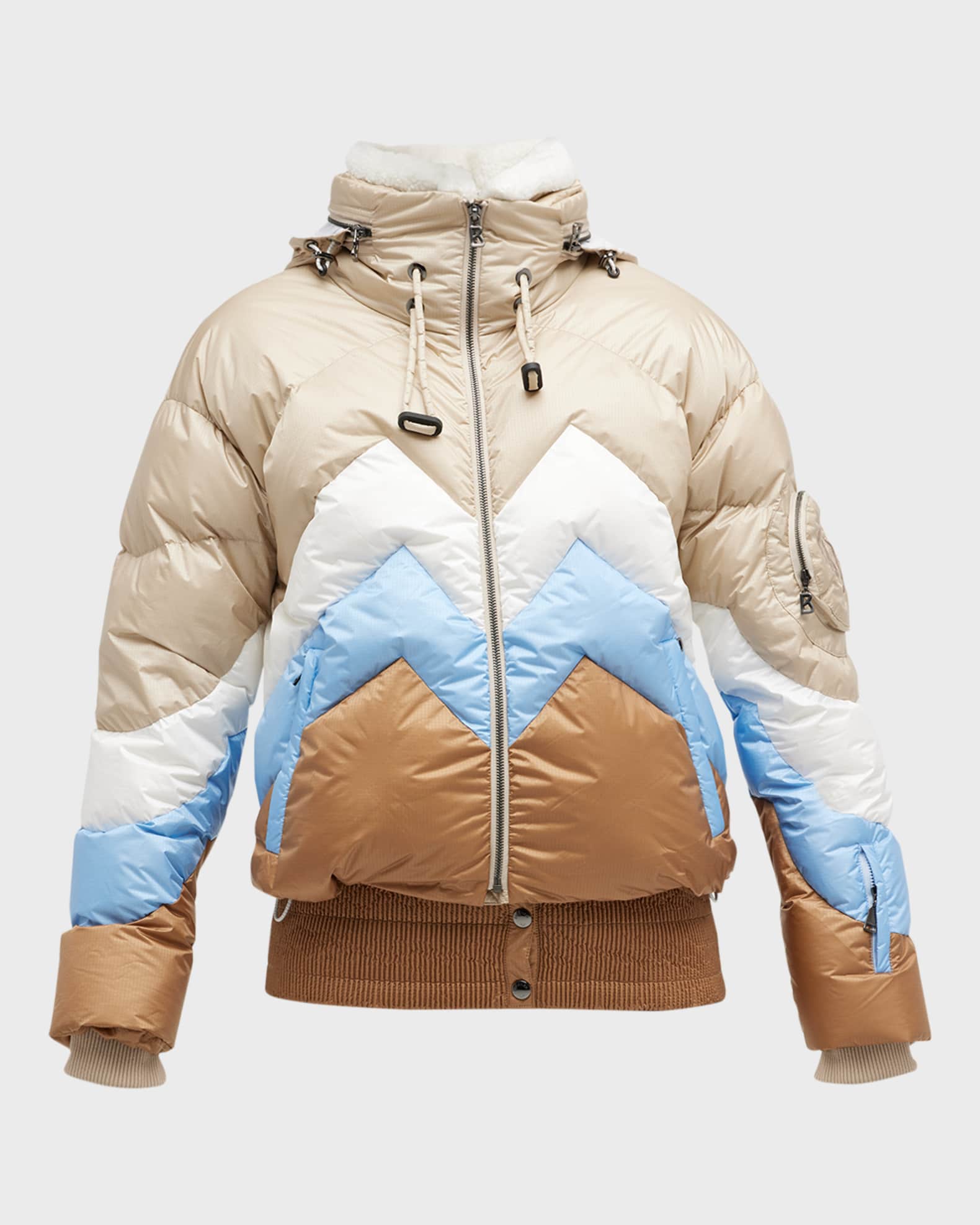 Bogner Vanja Colorblock Puffer Jacket | Neiman Marcus