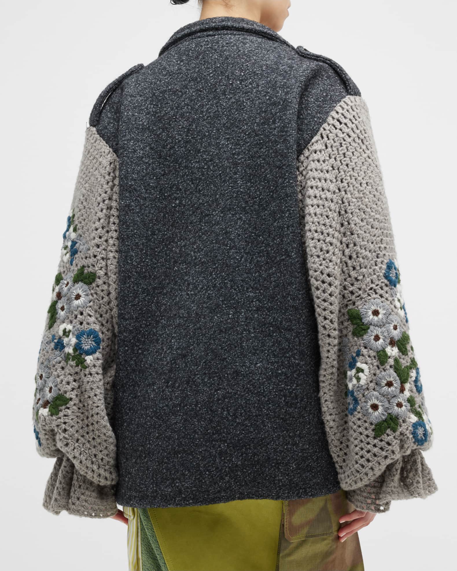 Tu Lize Embroidered Wool Utility Jacket | Neiman Marcus