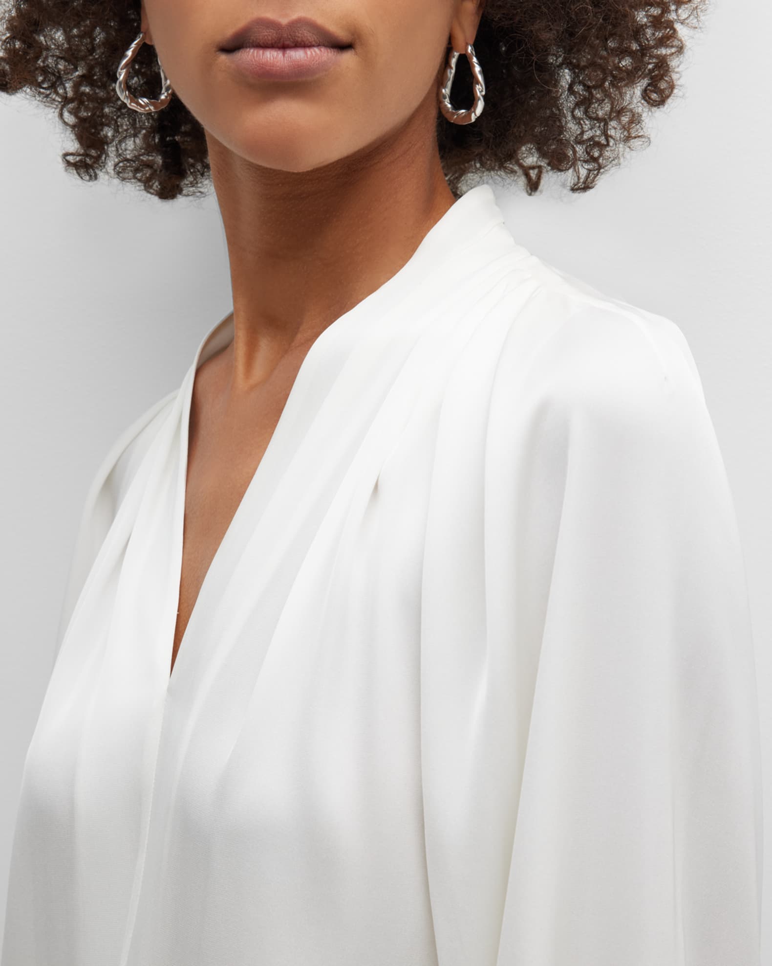 Kobi Halperin Nanee Pleated Silk Blouse | Neiman Marcus