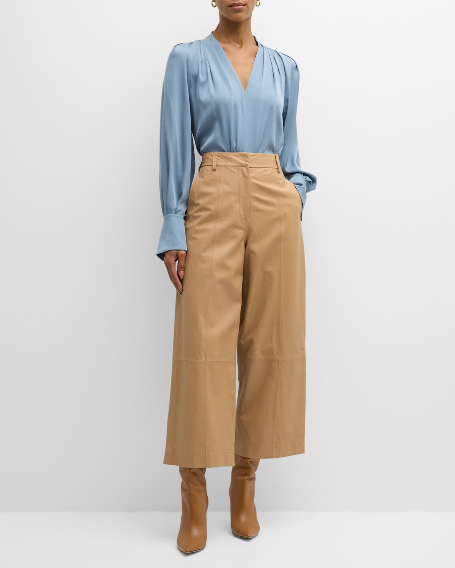 Kobi Halperin Nanee Pleated Silk Blouse | Neiman Marcus