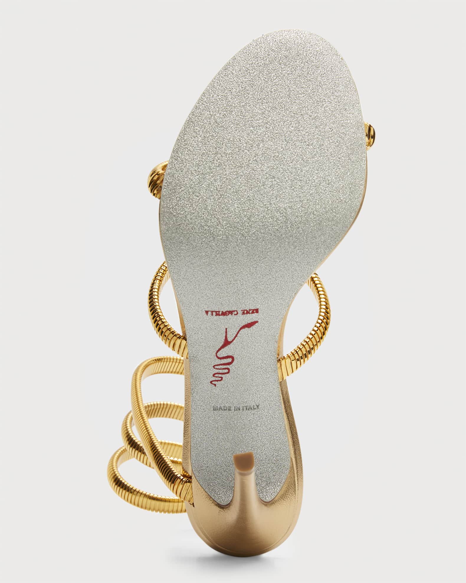 Rene Caovilla Omega Snake Spiral-Wrap Stiletto | Neiman Marcus