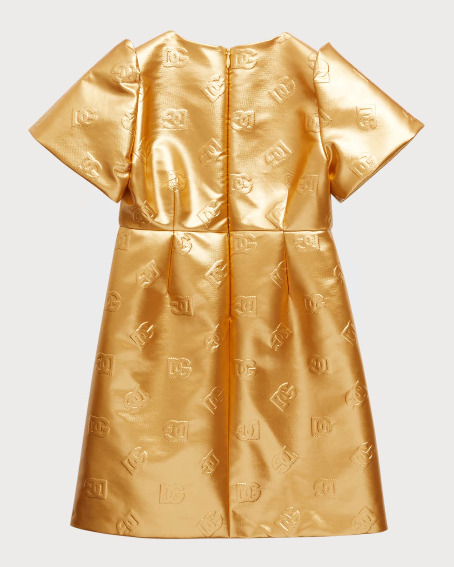 Girl's Scattered DG Logos Jacquard Dresses | Neiman Marcus