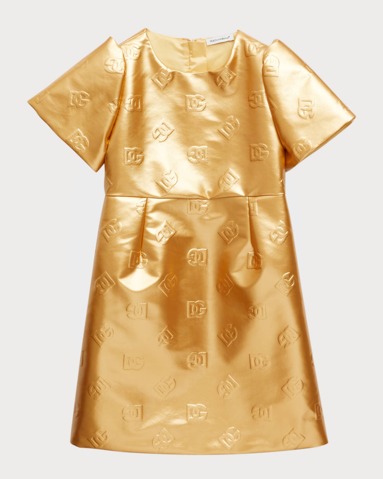 Girl's Scattered DG Logos Jacquard Dresses | Neiman Marcus