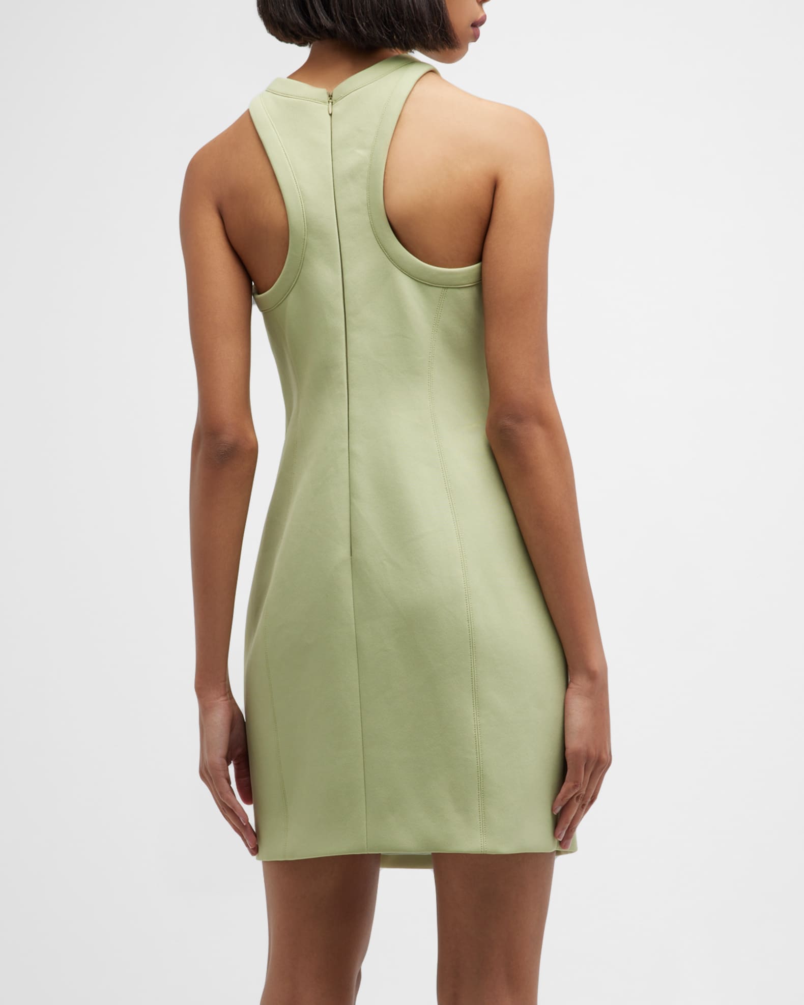 RECTO Peony High-Neck Mini Dress | Neiman Marcus