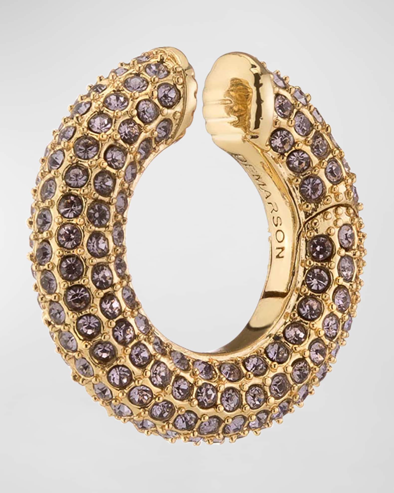 DEMARSON Full Pave Gabby Cuff Earring in Purple, Single | Neiman Marcus