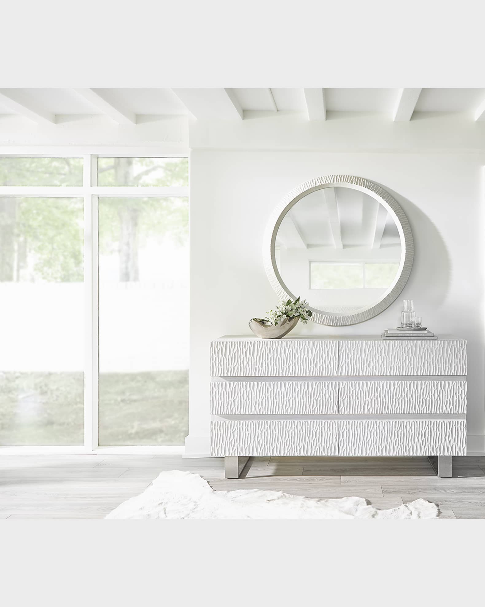 Bernhardt Solaria Round Mirror | Neiman Marcus