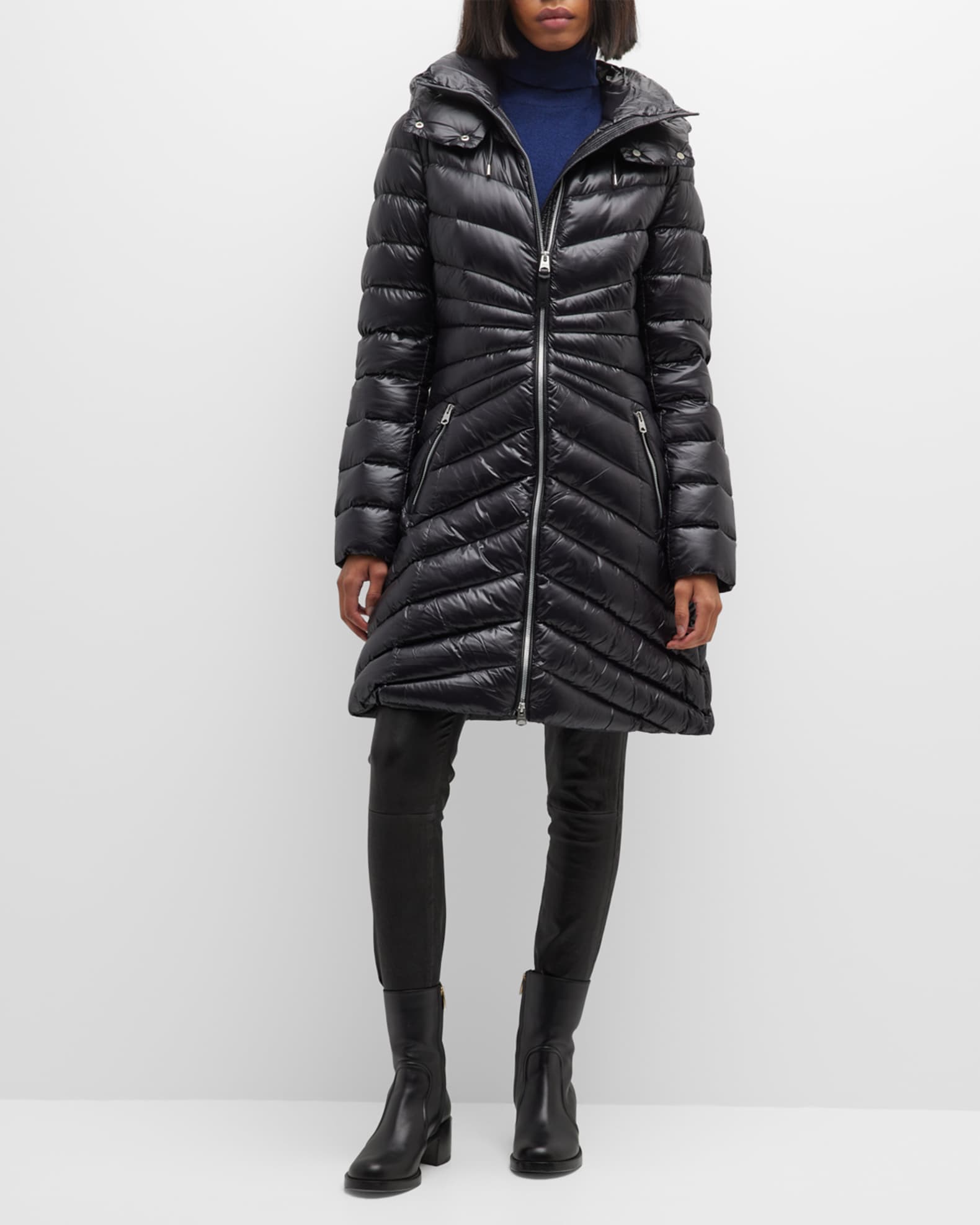 Mackage Camea Gathered Long Puffer Coat | Neiman Marcus