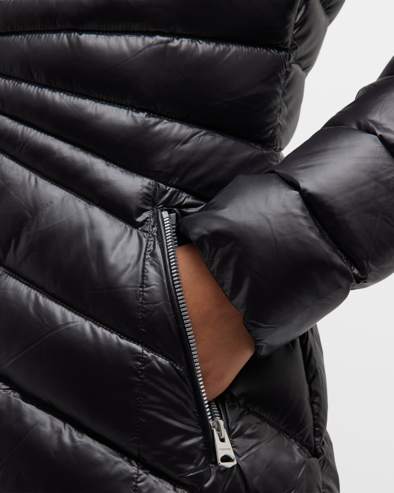 Mackage Camea Gathered Long Puffer Coat | Neiman Marcus