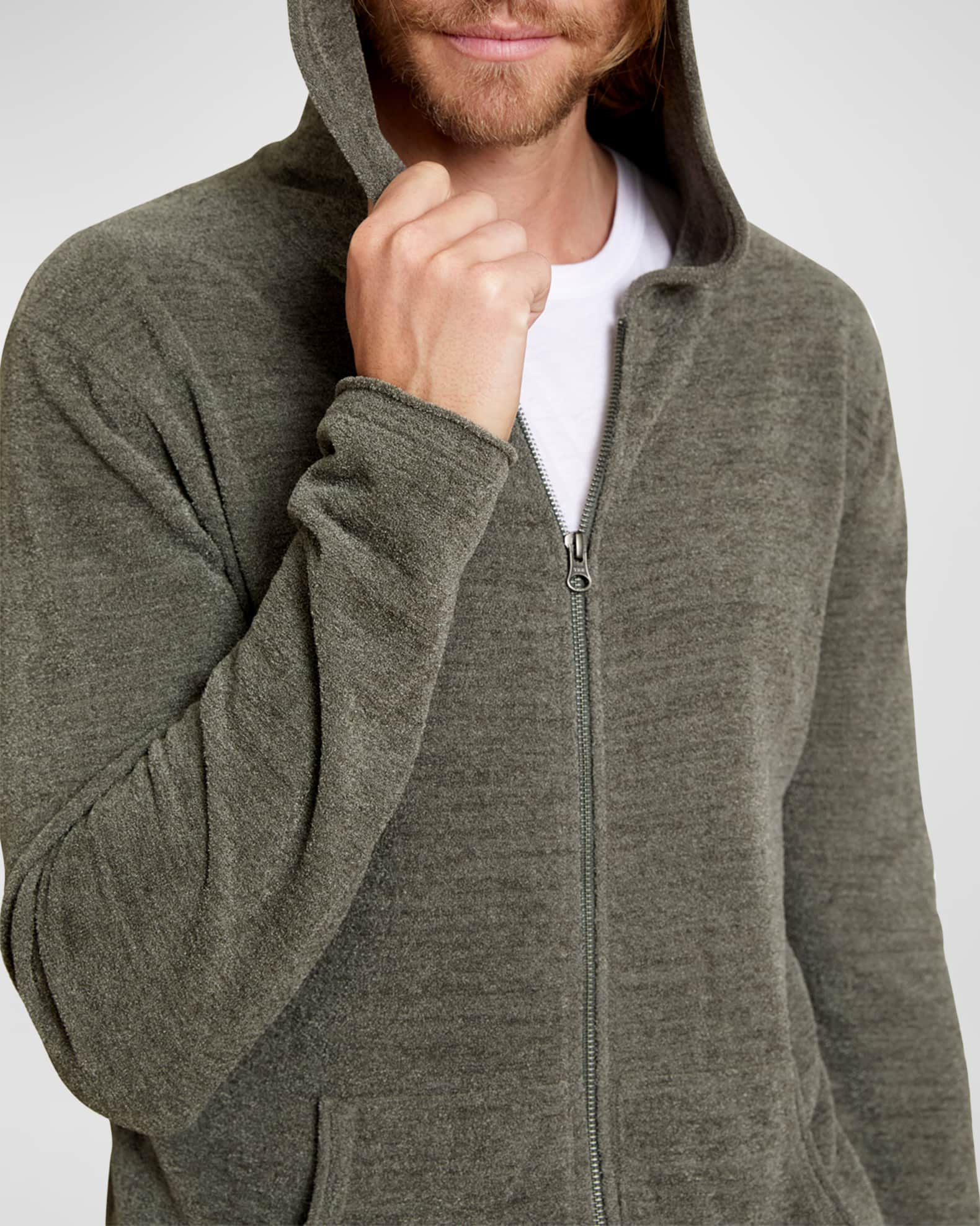 Barefoot Dreams Men's Cozy Full-Zip Hoodie | Neiman Marcus