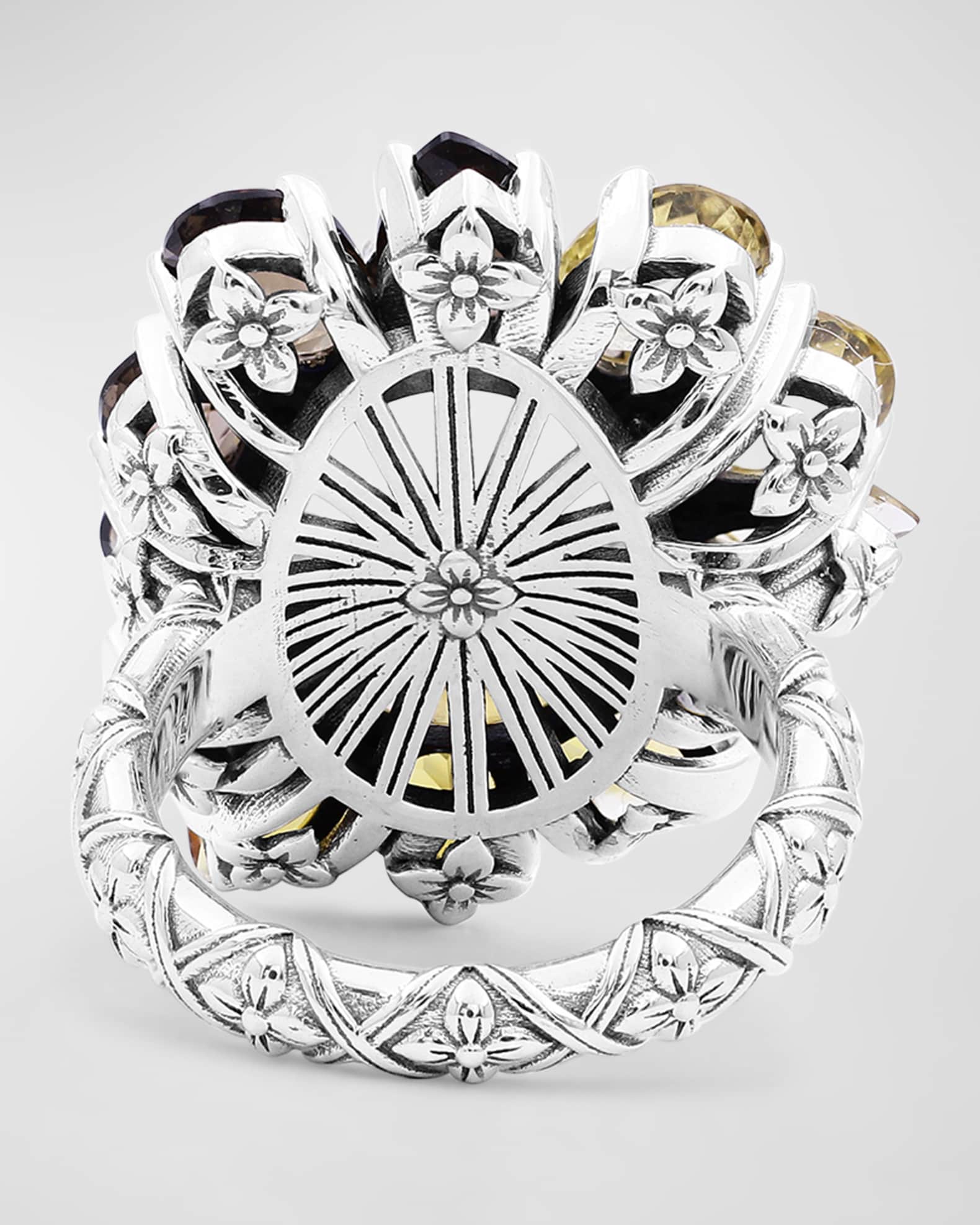 Stephen Dweck Multi-Quartz and Citrine Ring in Sterling Silver, Size 7 ...