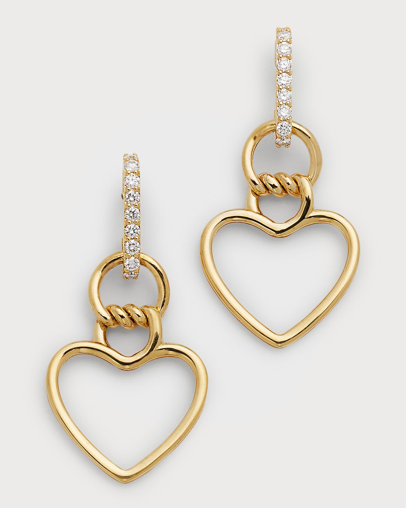 Roberto Coin 18K Yellow Gold Diamond Cialoma Earrings, 30x27mm | Neiman ...