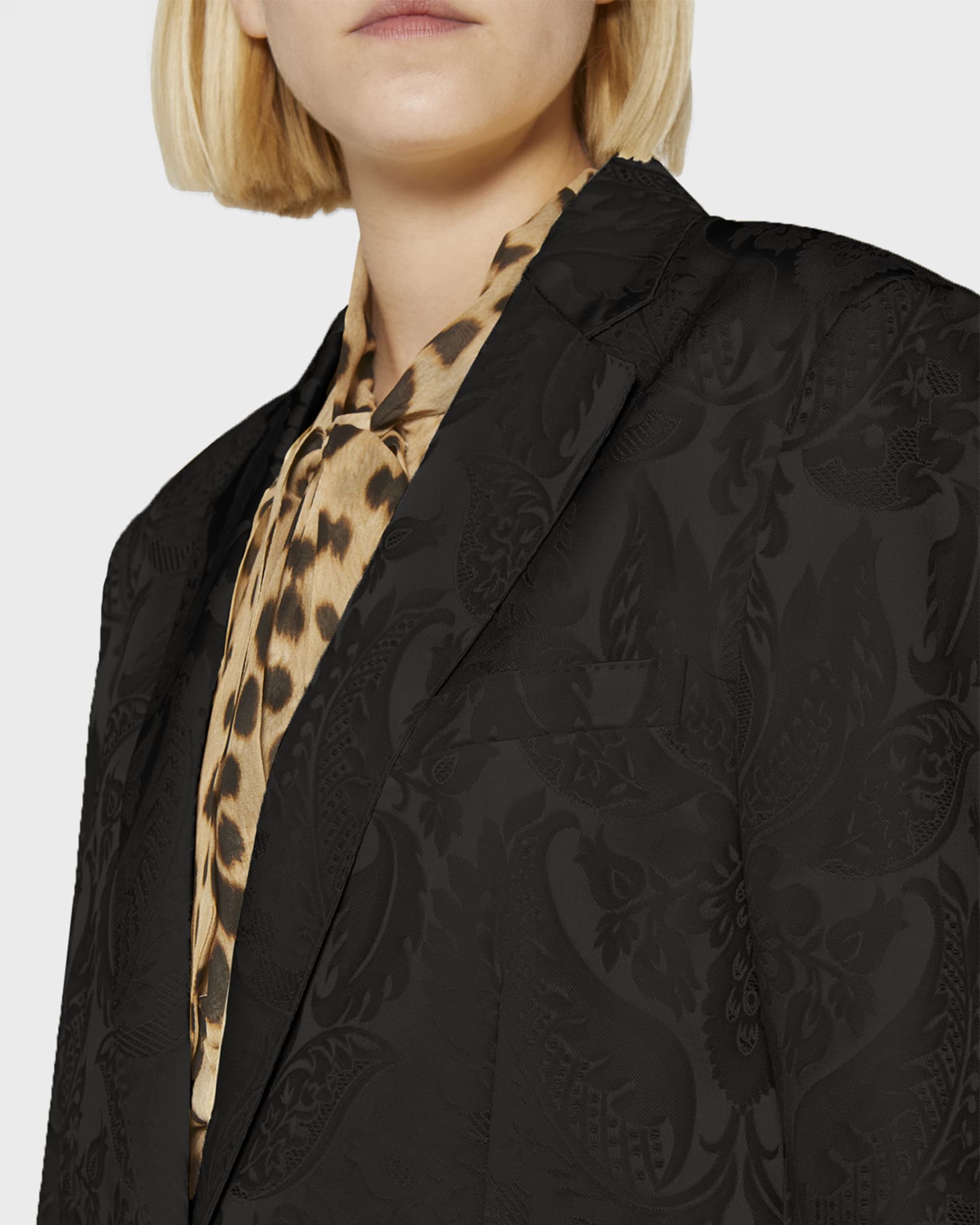 Etro Paisley Jacquard Blazer Jacket | Neiman Marcus