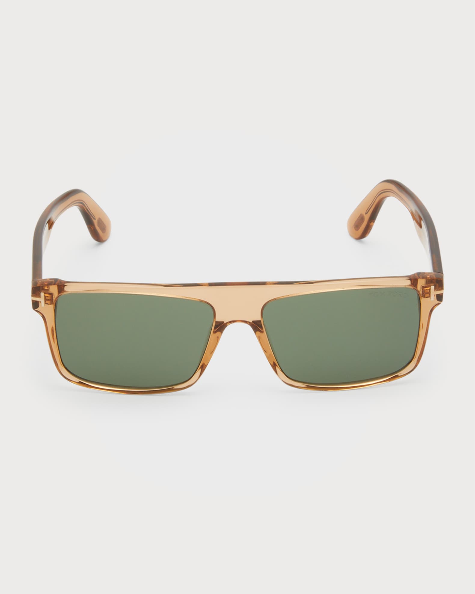 TOM FORD Philippe Rectangle Semi-Transparent Acetate Sunglasses ...