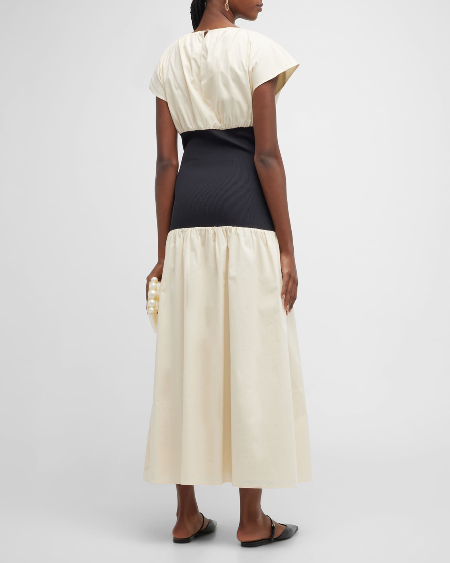 Anna Quan Ambrose Drop-Waist Midi Dress | Neiman Marcus