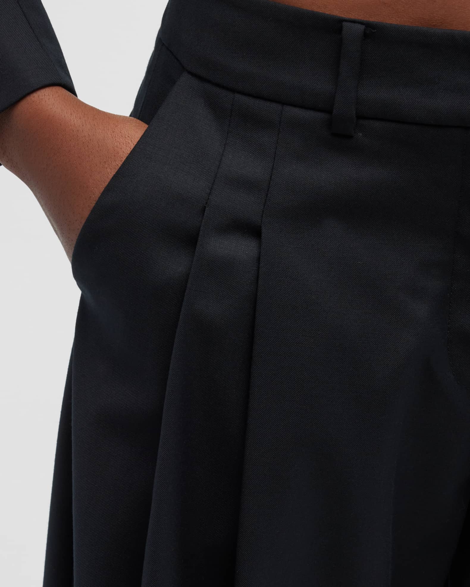 Anna Quan Joan Pleated Wide-Leg Pants | Neiman Marcus