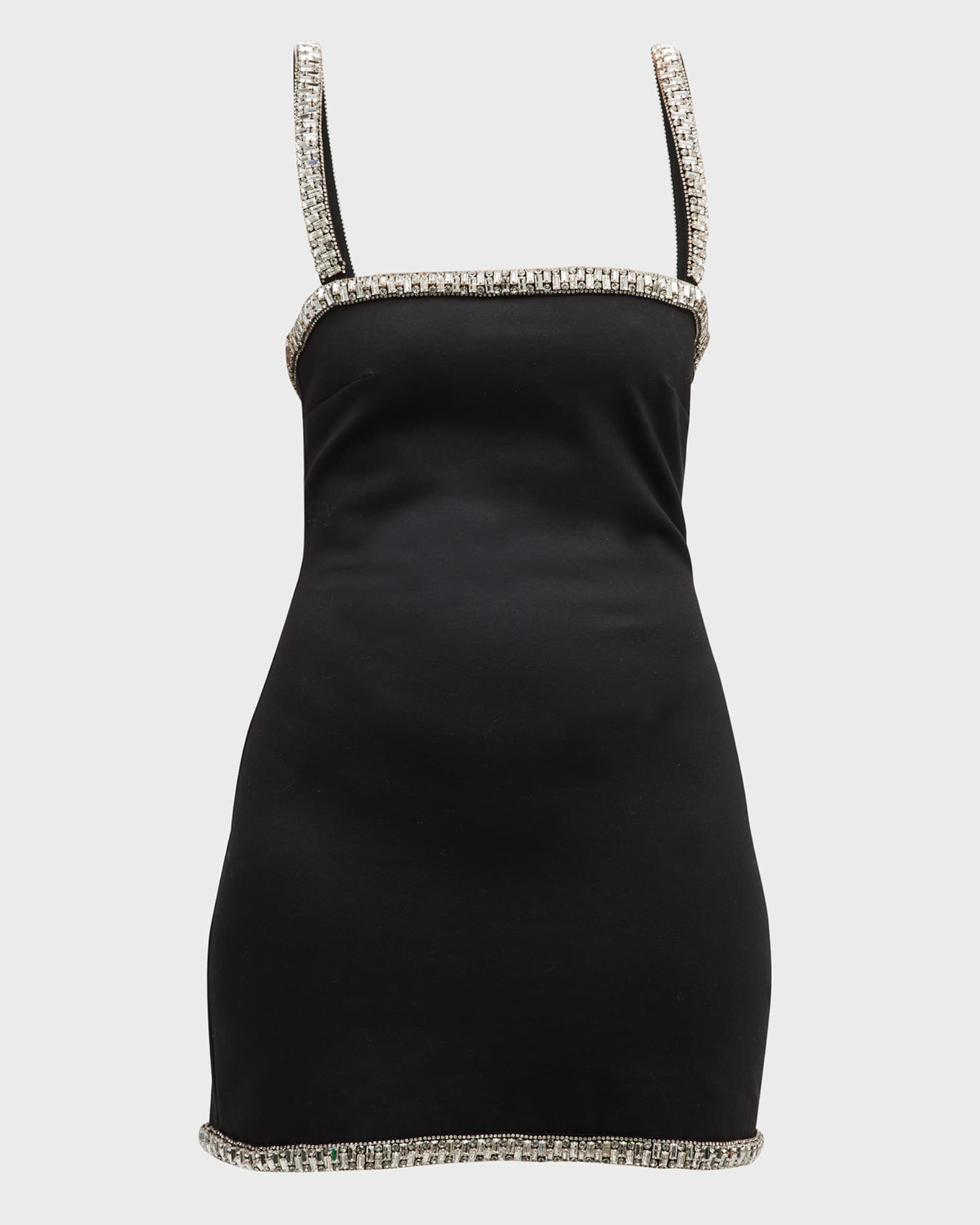 Retrofete Regina Square-Neck Crystal-Trim Mini Dress | Neiman Marcus