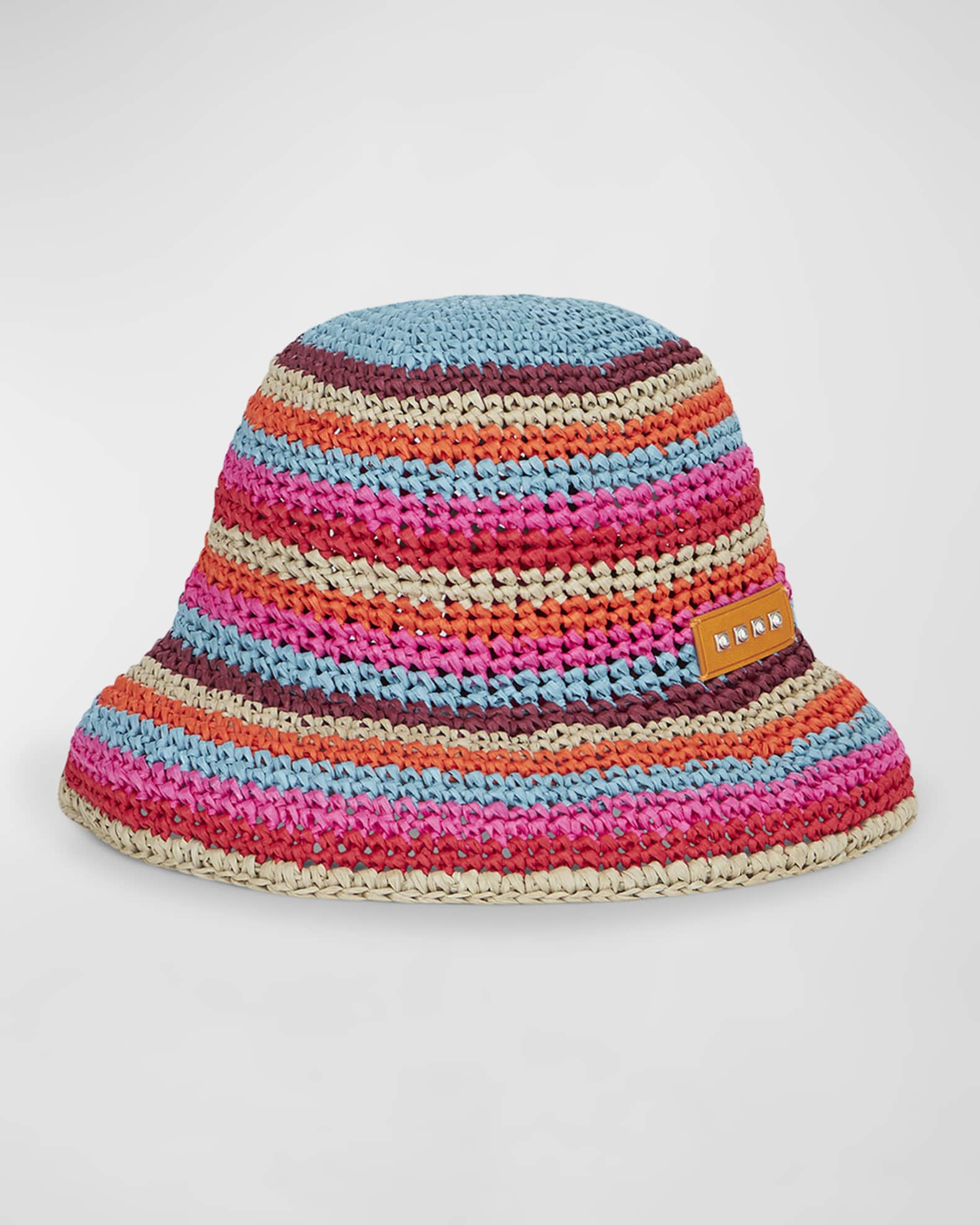 Etro Multi-Color Woven Bucket Hat | Neiman Marcus