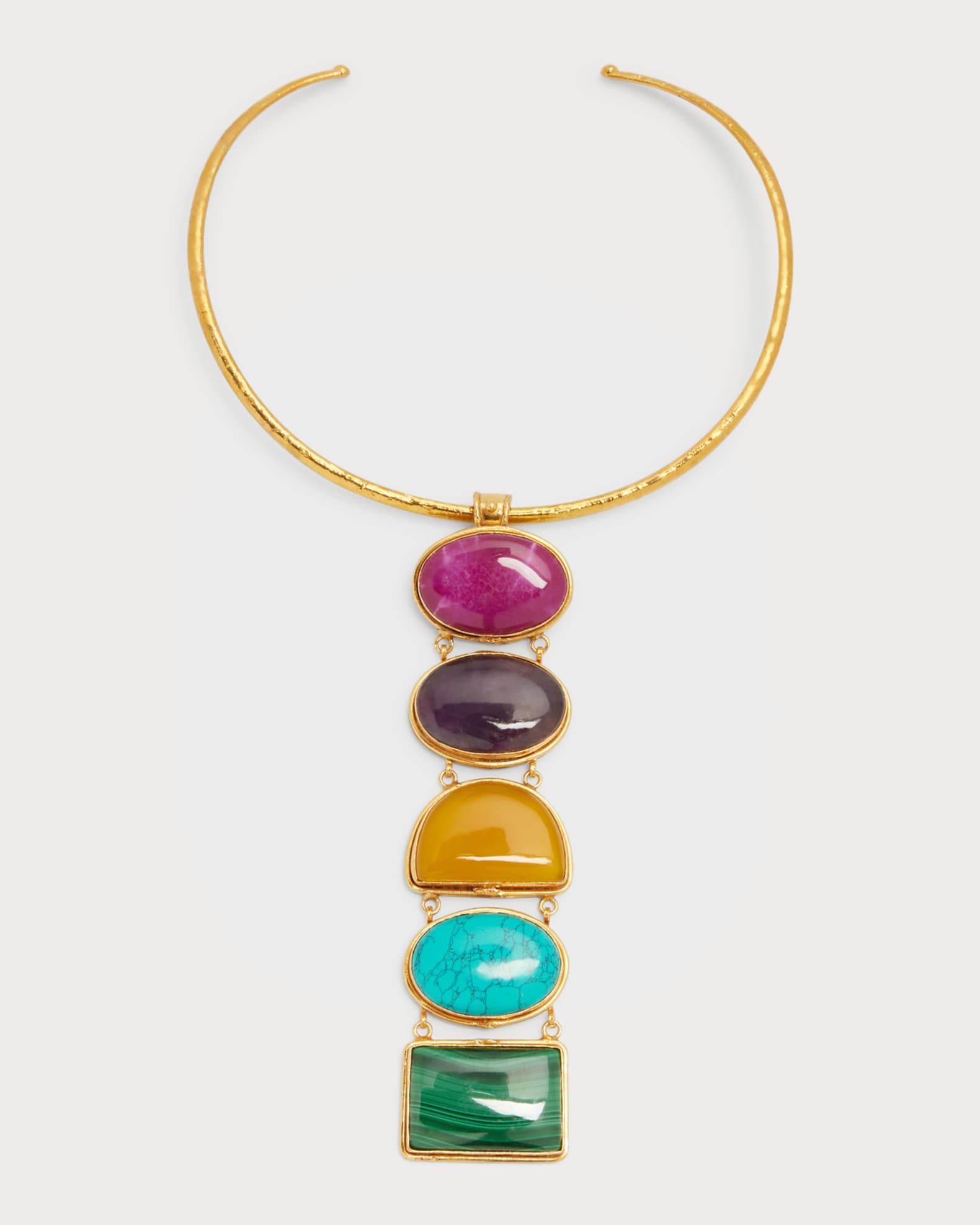Sylvia Toledano Torque Necklace with Multicolor Stones | Neiman Marcus