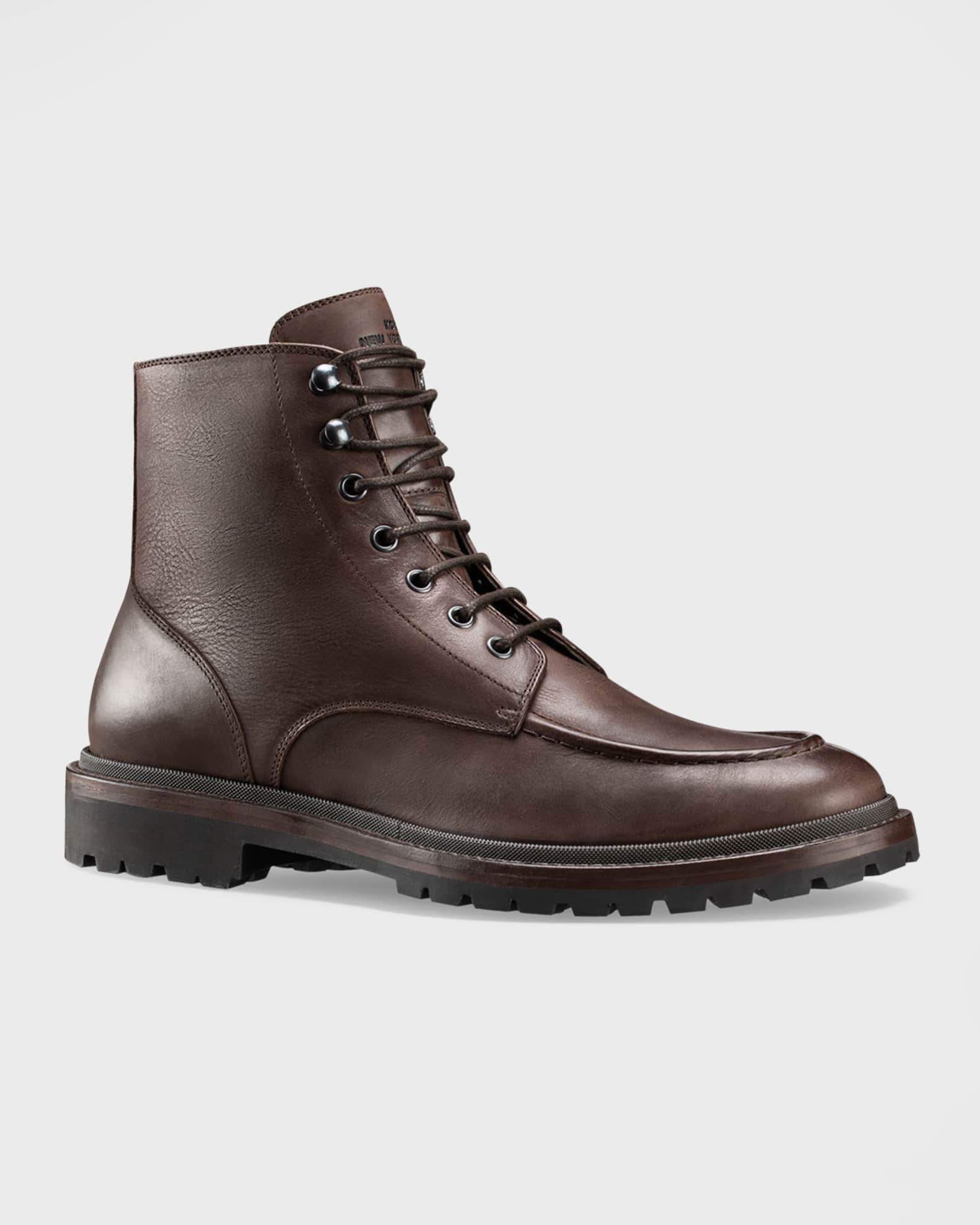 Koio Men's Milo Leather Lace-Up Combat Boots | Neiman Marcus