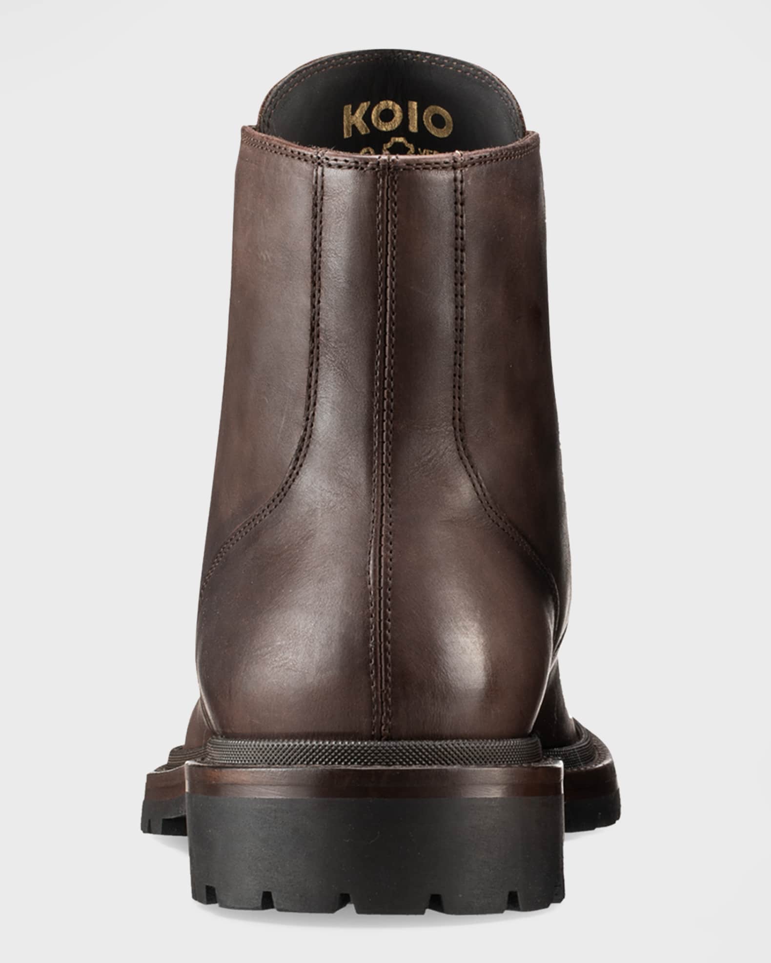 Koio Men's Milo Leather Lace-Up Combat Boots | Neiman Marcus