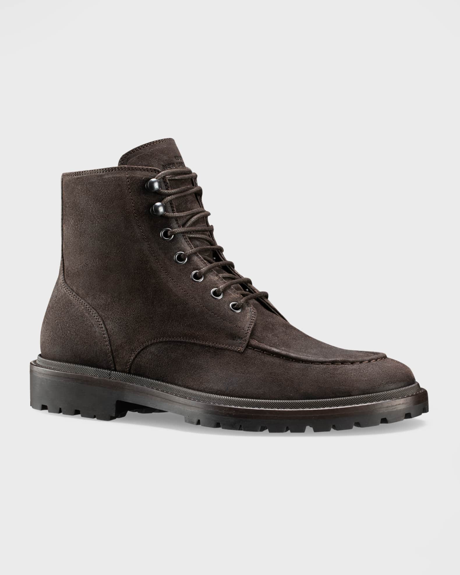 Koio Men's Milo Suede Lace-Up Combat Boots | Neiman Marcus