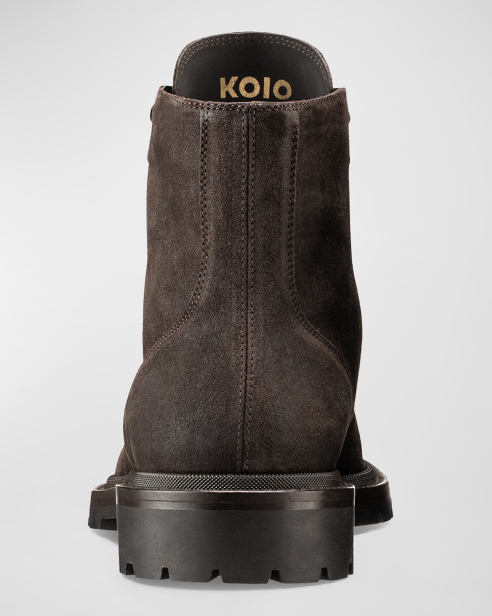 Koio Men's Milo Suede Lace-Up Combat Boots | Neiman Marcus