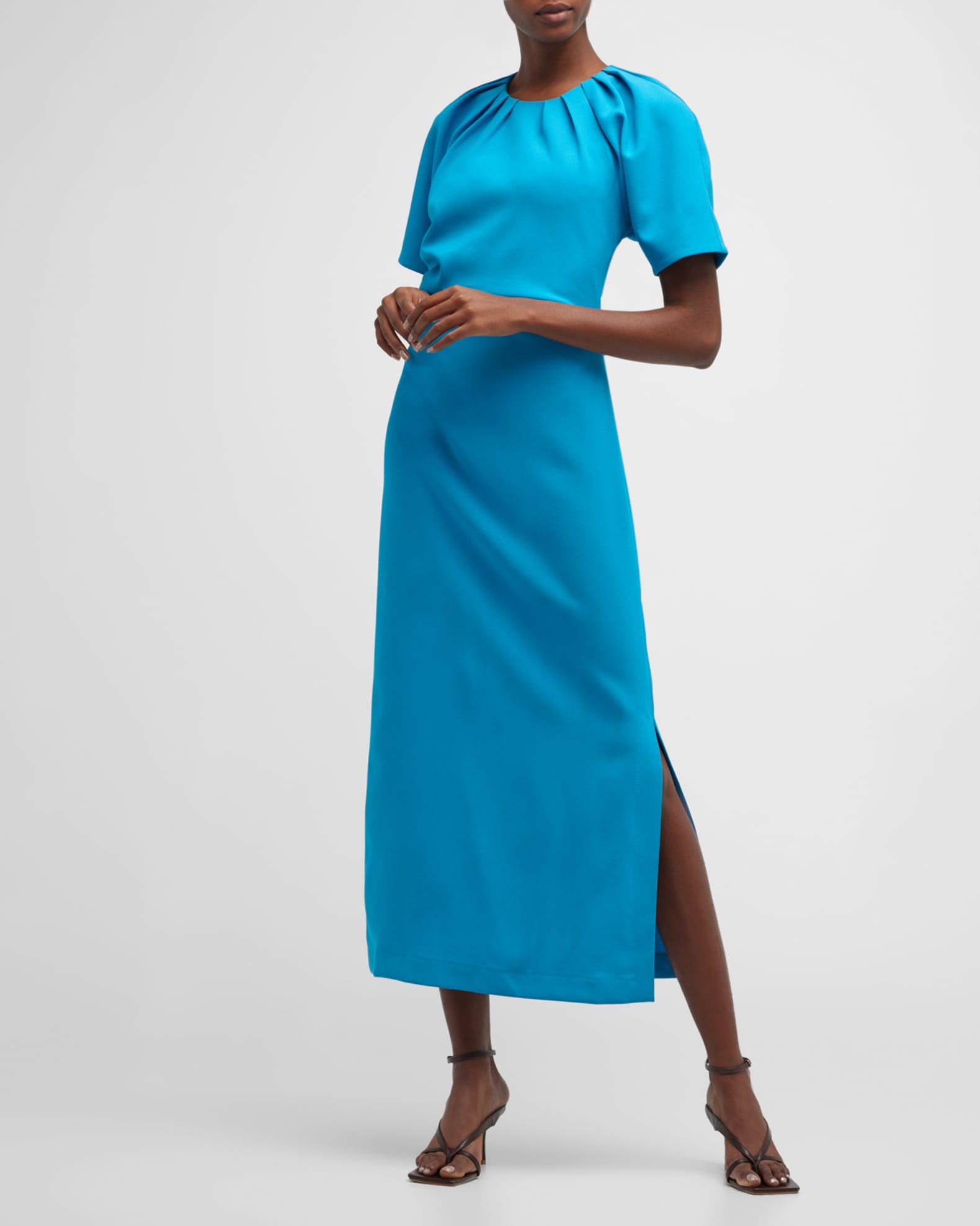 Wynn Hamlyn Danielle Tuck Midi Dress | Neiman Marcus