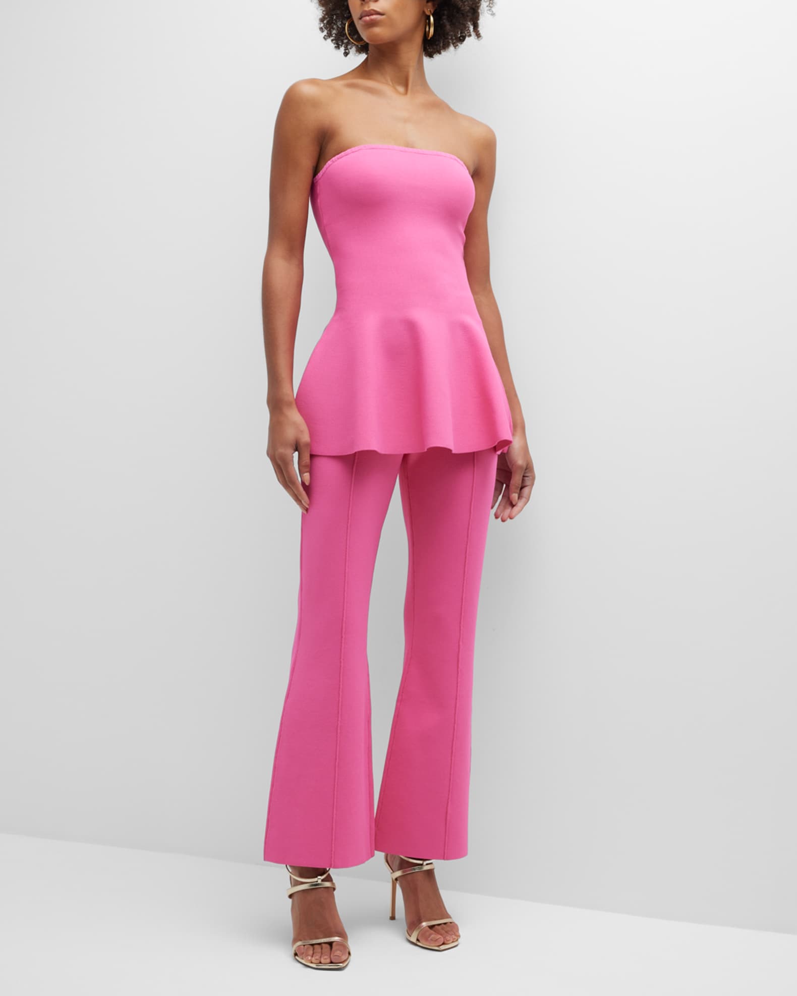Adam Lippes Strapless Peplum Bustier Top | Neiman Marcus