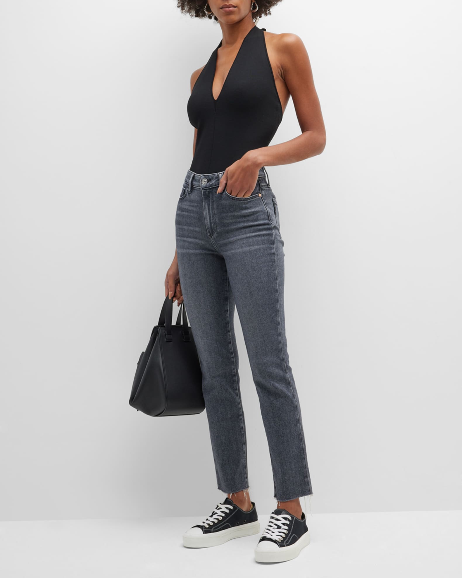 PAIGE Cindy Slim Straight Ankle Jeans | Neiman Marcus
