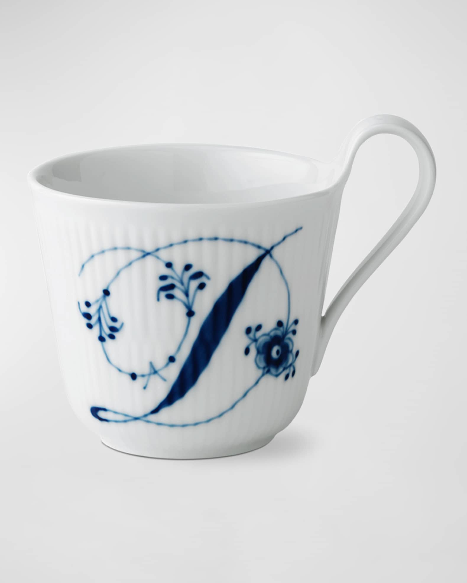 Royal Copenhagen Alphabet Fluted Mug | Neiman Marcus